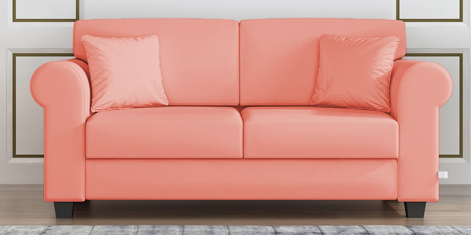 Buy Numonk 2 Seater Sofa In Blush Pink Colour at 67% OFF by Febonic ...