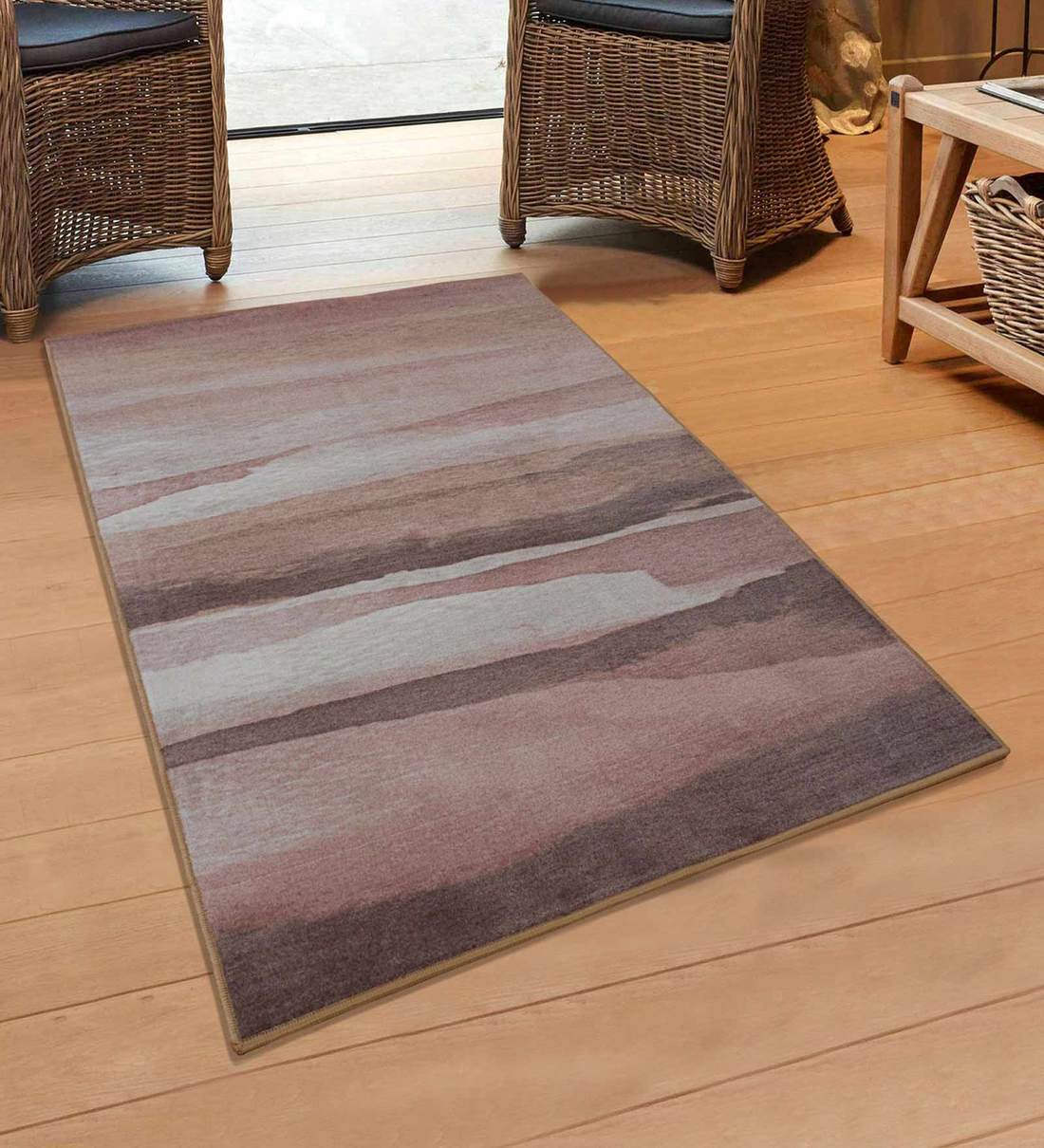 Buy Multicolor Nylon Abstract 3 x 5 Feet Machine Made Carpet by ...