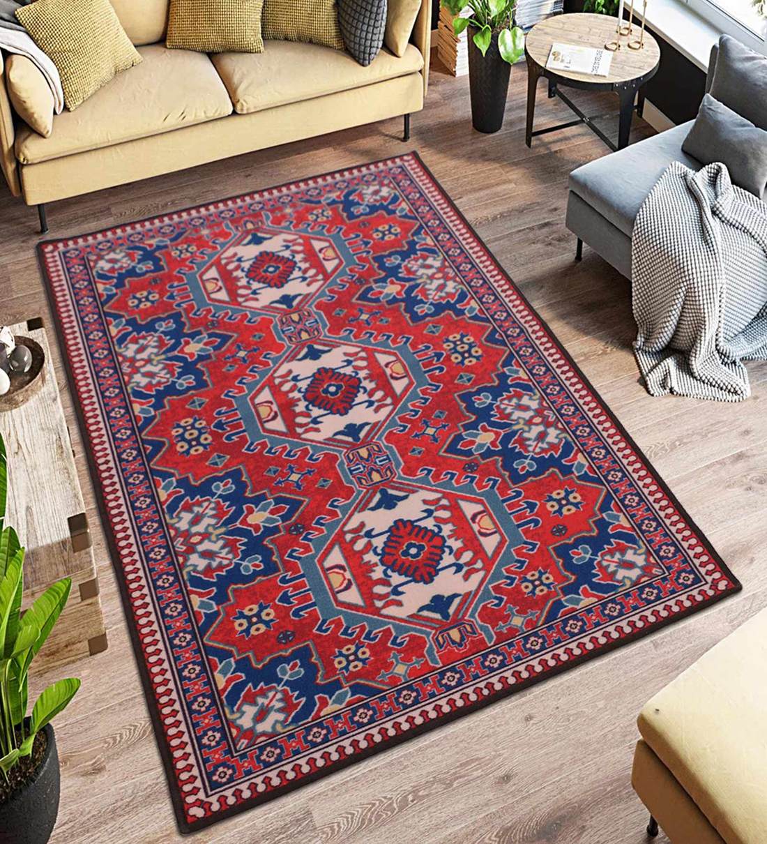 Buy Traditional Pattern Nylon Machine Made 4 X 6 Feet Carpet By ...