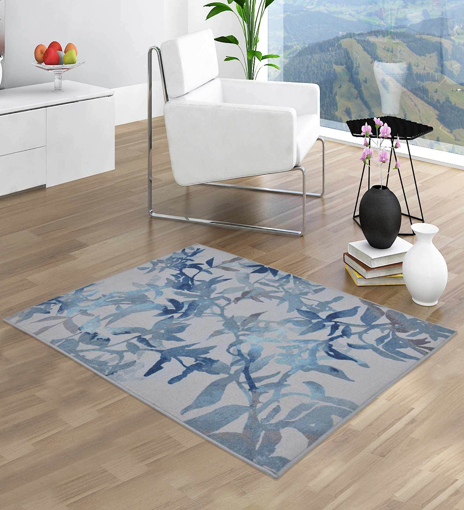 Buy Floral Pattern Nylon Machine Made 3 X 5 Feet Carpet By Rugsmith at ...