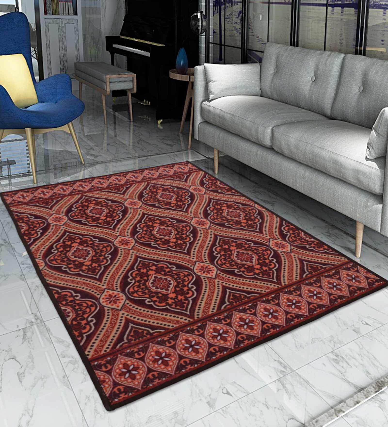 Buy Ogee Pattern Nylon Machine Made 4 X 6 Feet Carpet By RuGSMith at 38 ...