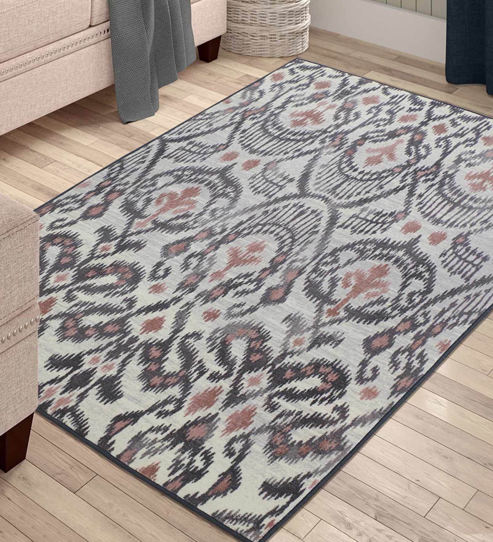 Buy Grey Nylon Vintage 4 x 6 Feet Machine Made Carpet by Rugsmith at 58 ...