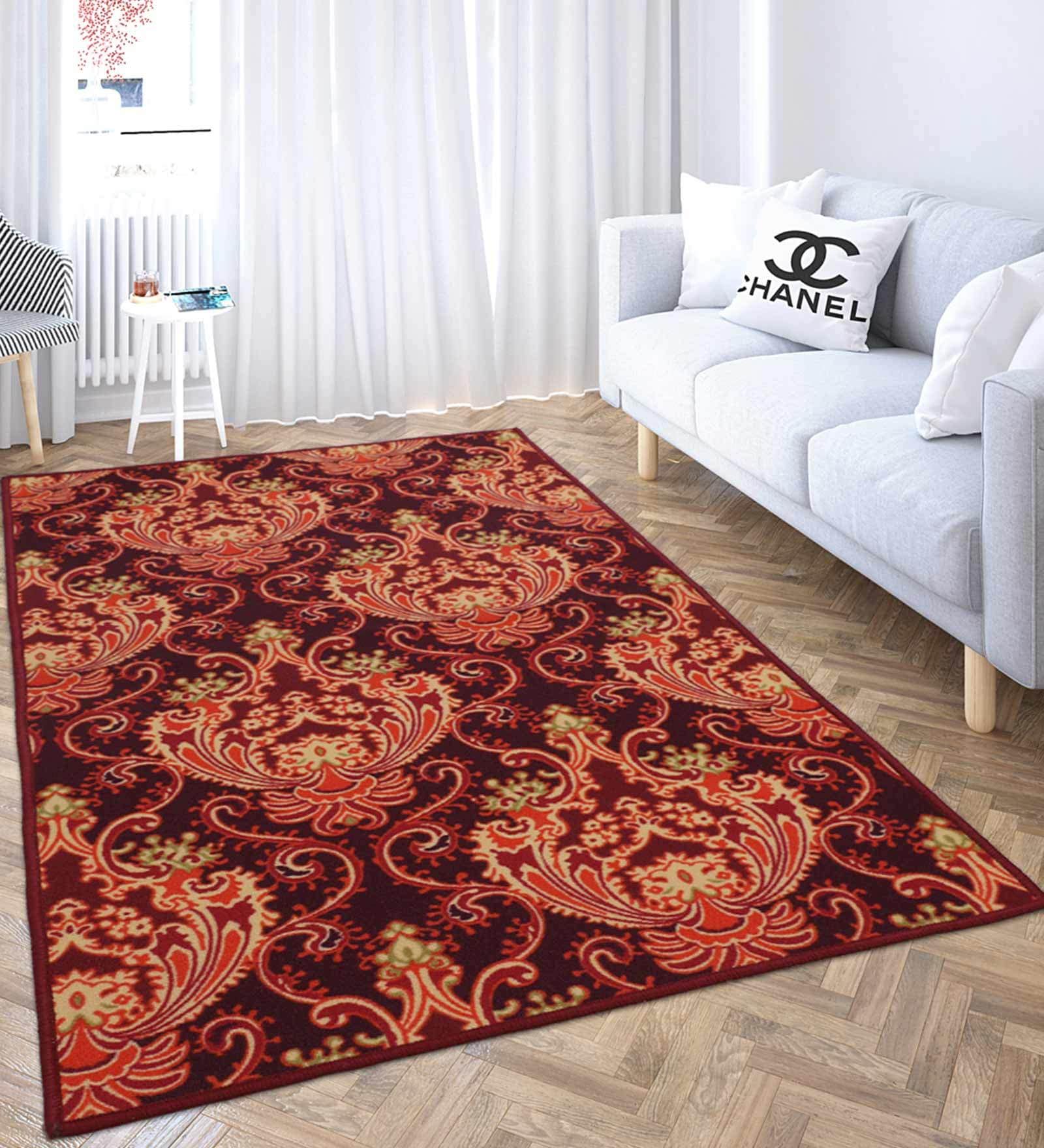 Buy Multicolor Nylon Traditional 4 x 6 Feet Machine Made Carpet by ...