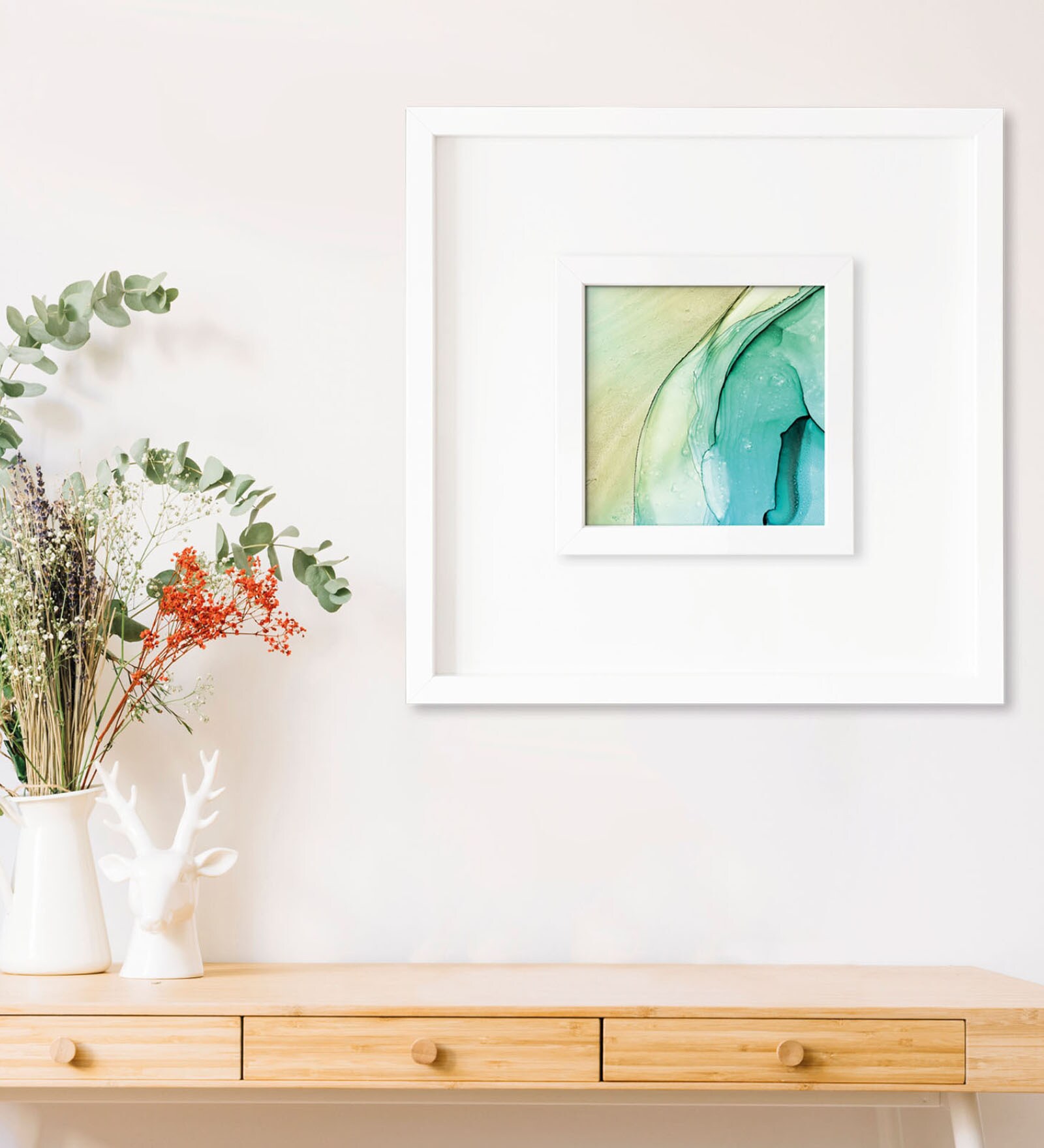 Buy Ocean Theo Multicolour Synthetic Wood Framed People and Places Art ...