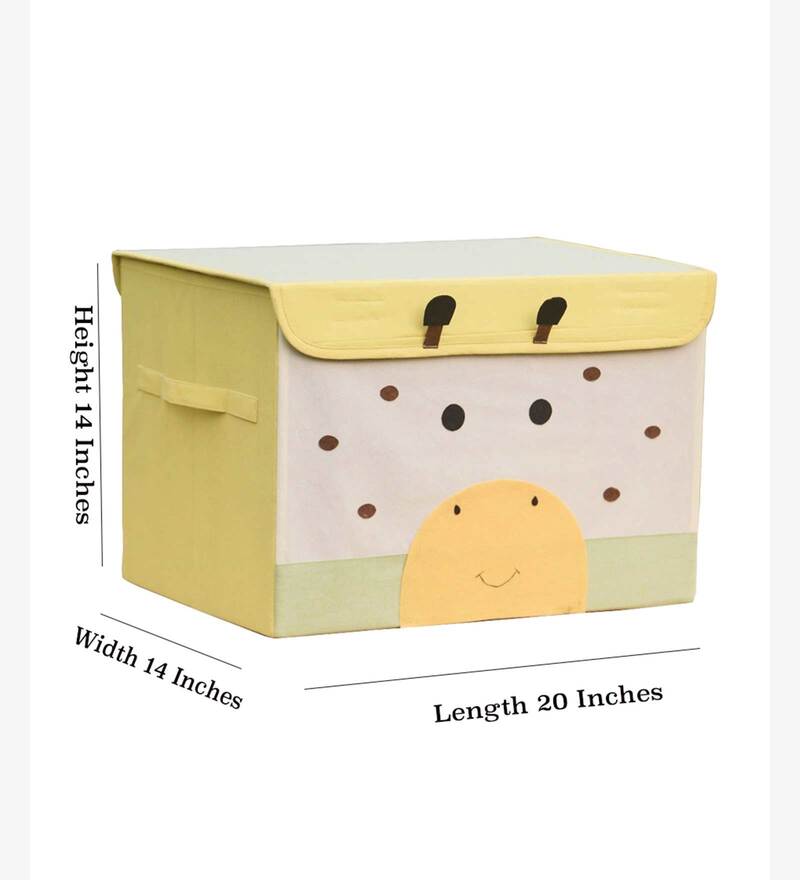 Buy Milky Fabric Kids Storage Box in White Colour Online - Kids Storage ...
