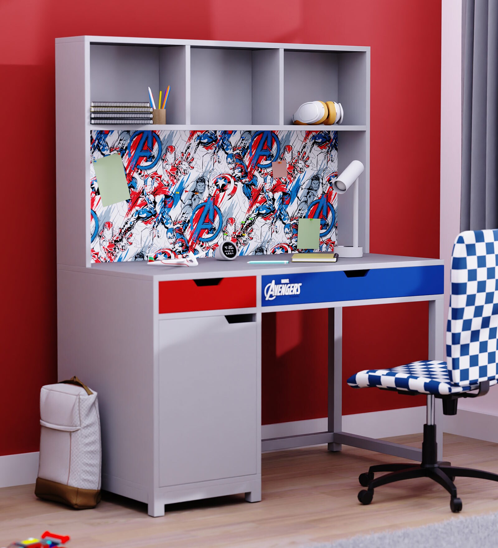 Buy Old Timer Captain America Kids Study Table in Grey Colour at 25% ...