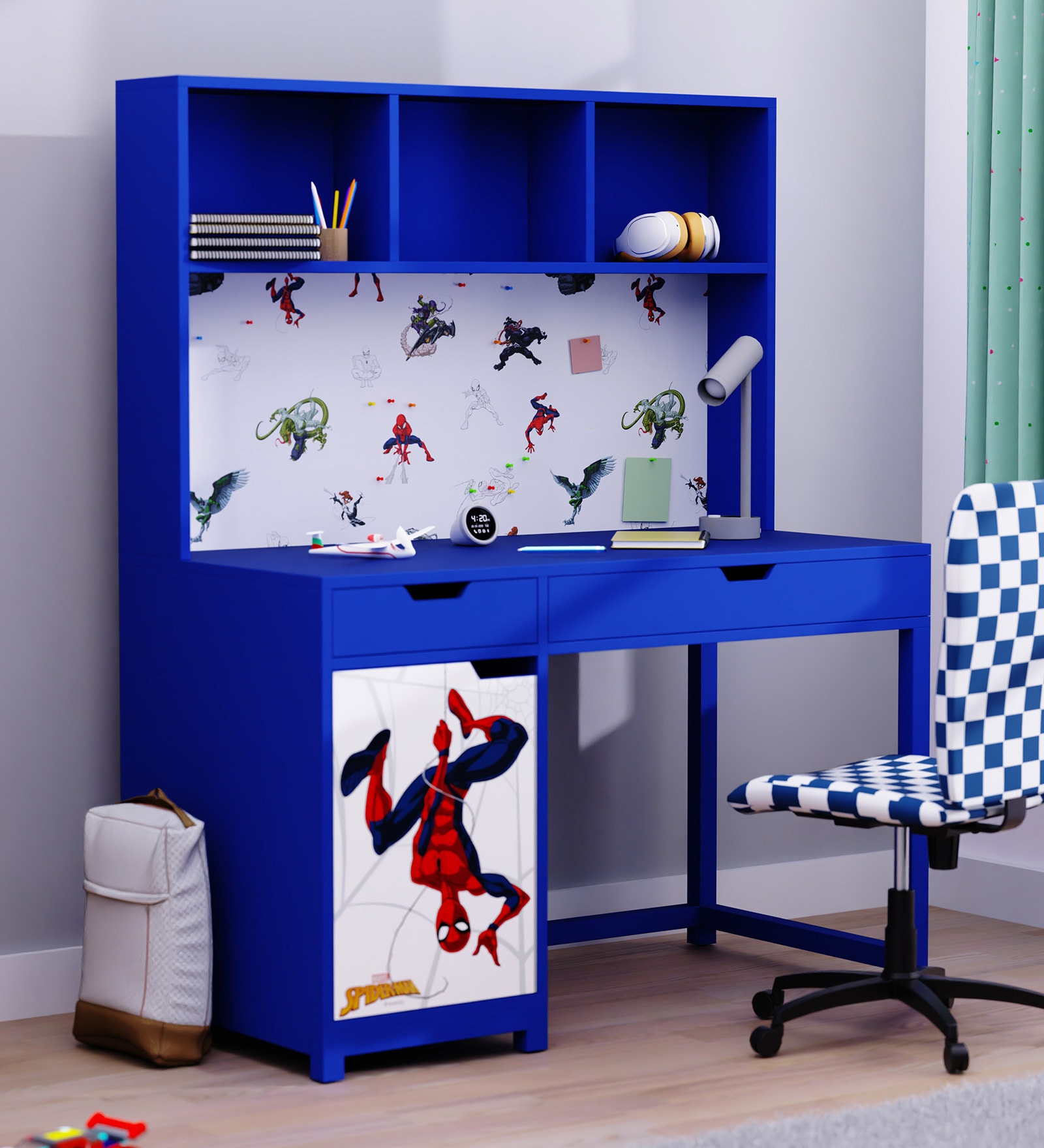 Buy Old Timer Spiderman Kids Study Table in Blue Colour at 29% OFF by ...