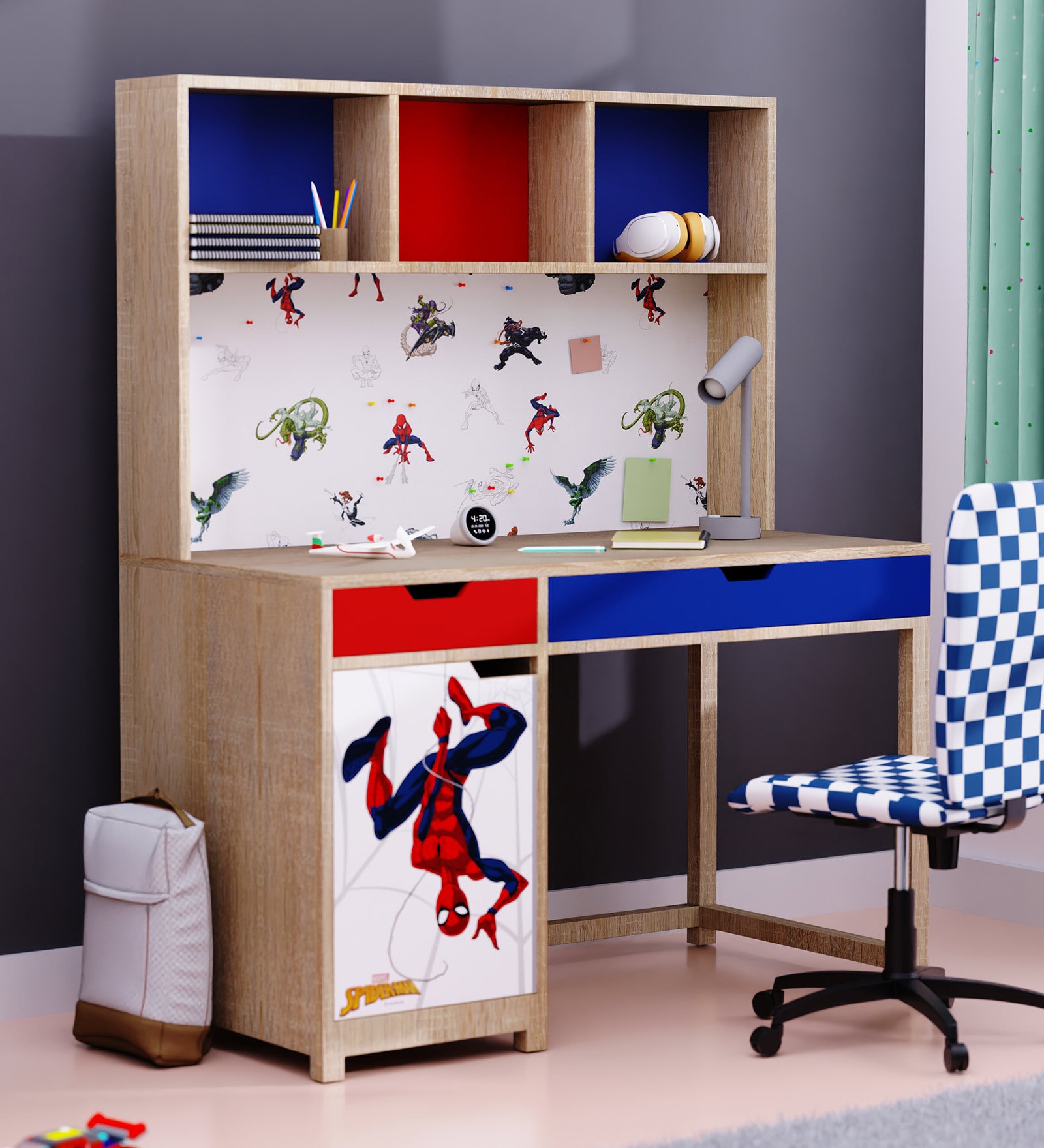 Buy Old Timer Spiderman Kids Study Table in Oak Finish at 29% OFF by ...