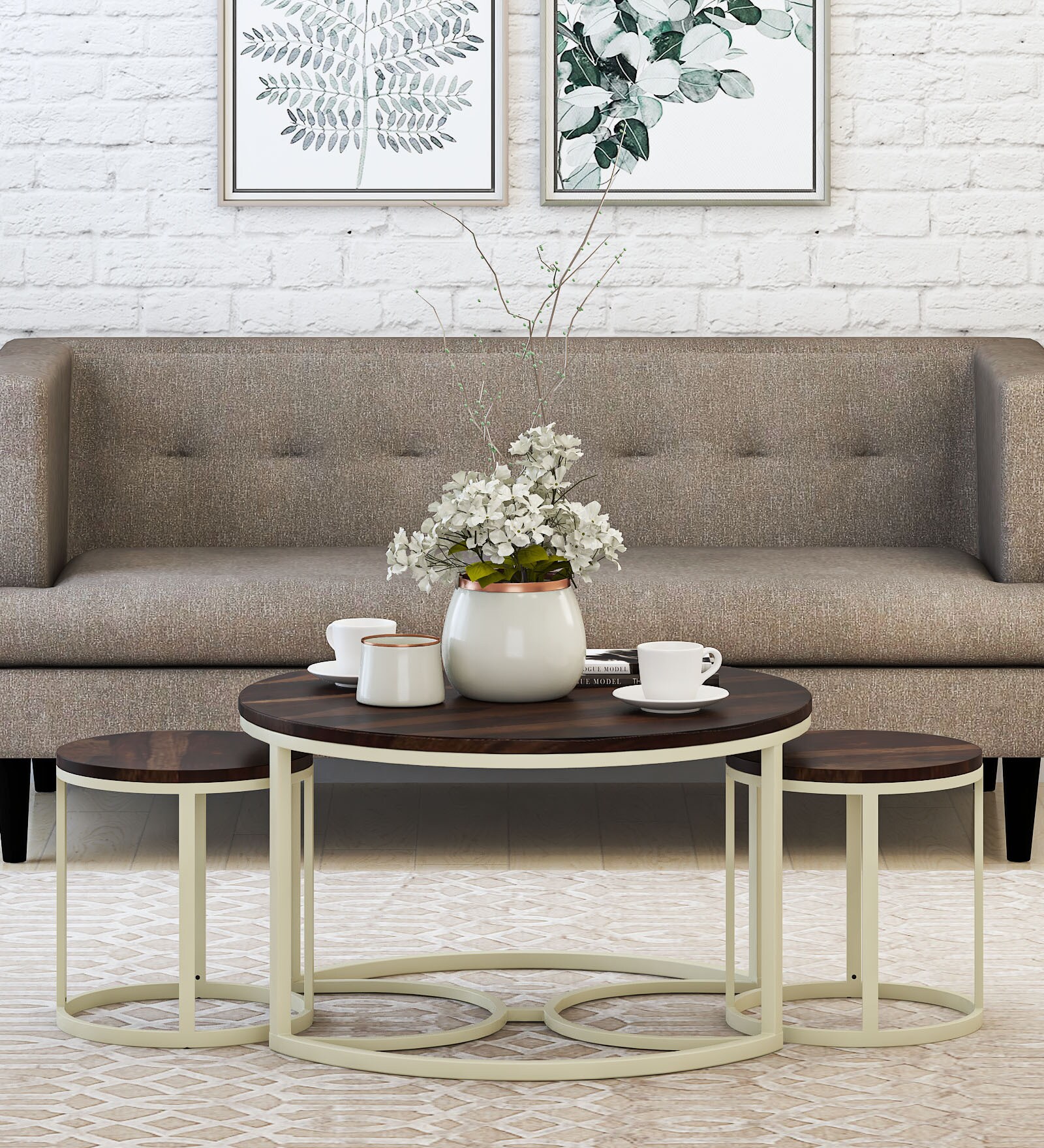 Buy Valpacos Metal Nesting Coffee Table Set in Gold Colour at 4% OFF by ...