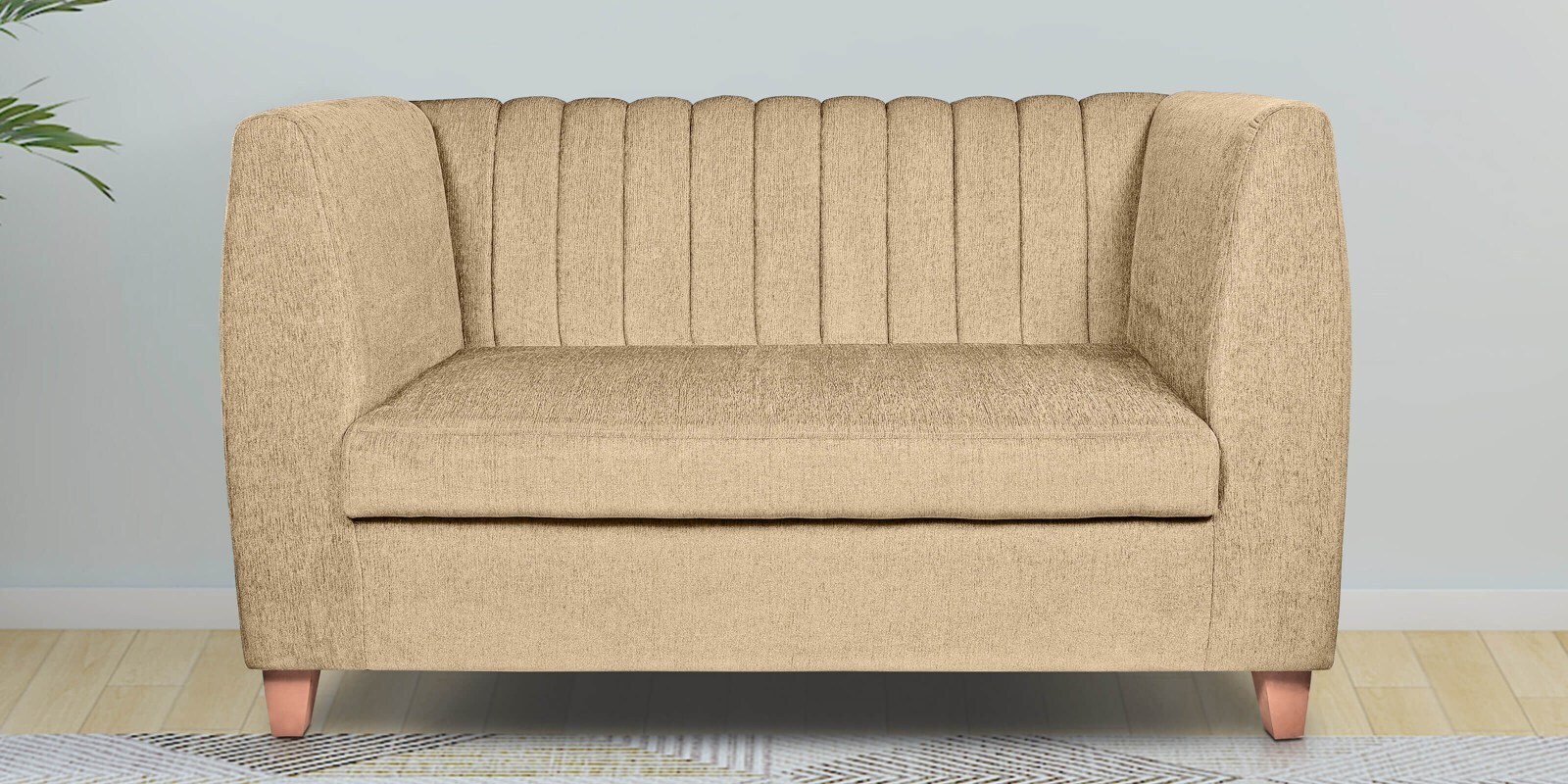 Buy Olibia Fabric 2 Seater Sofa In Light French Beige Colour at 48% OFF ...