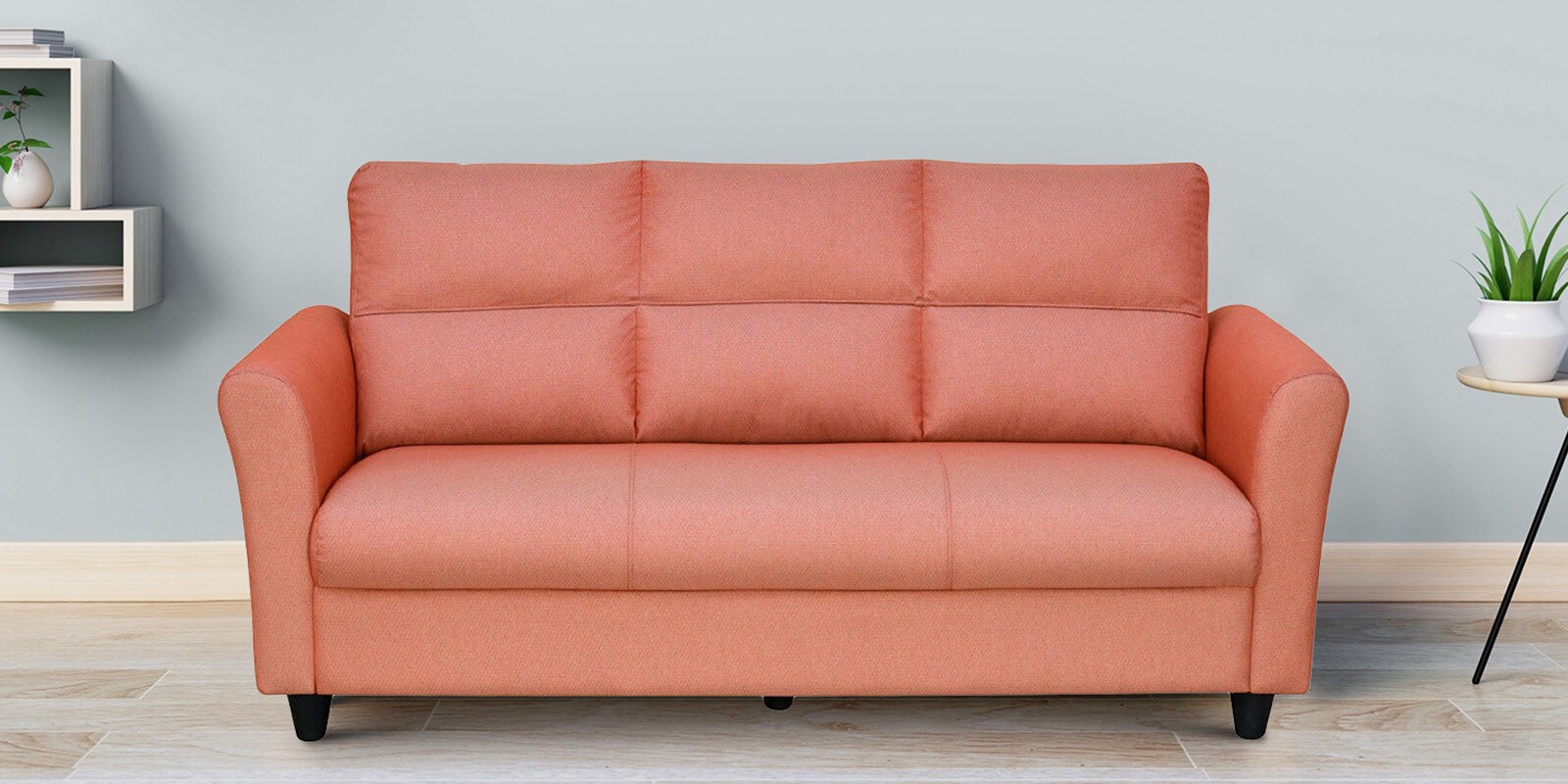 Buy Oliver Fabric 3 Seater Sofa in Rust Color at 57% OFF by @home ...