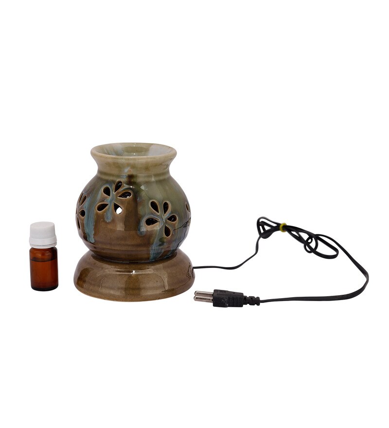 Buy Olive Ceramic Aroma diffuser by Lyallpur Stores Online - Diffusers ...