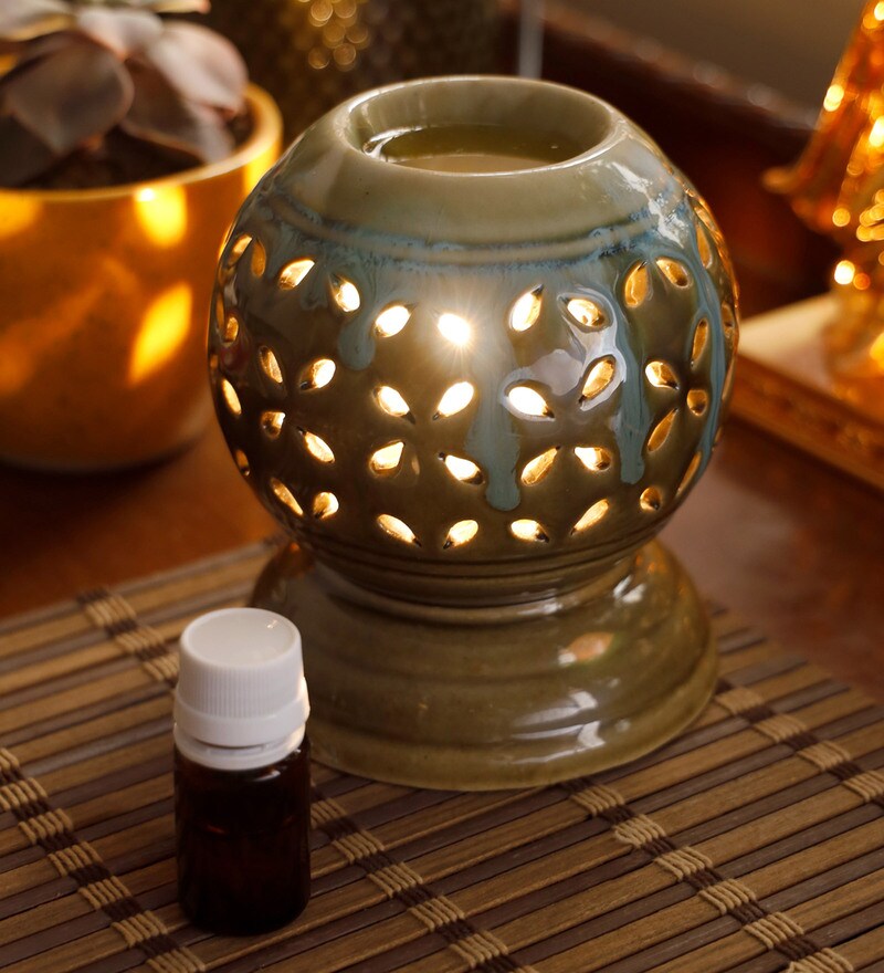 Buy Olive Ceramic Aroma diffuser by Lyallpur Stores Online - Diffusers ...