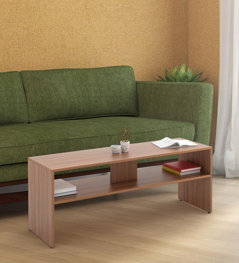 Buy Oliver Coffee Table in Walnut Finish By bluewud Online - Modern ...