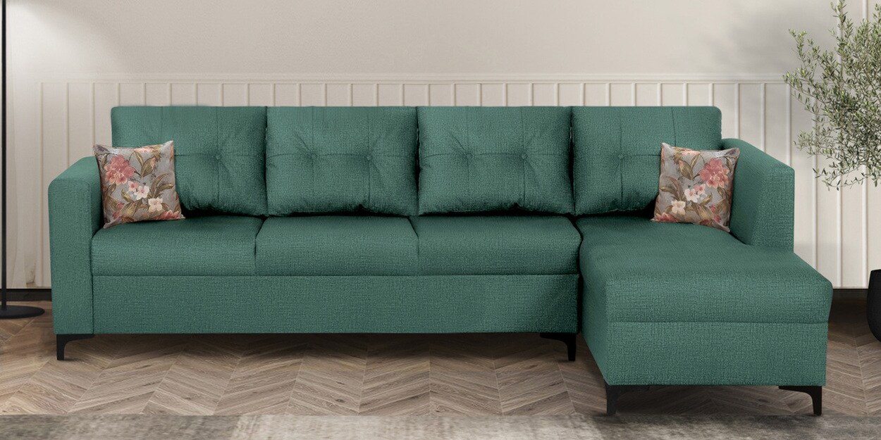 Buy Omega Fabric LHS Sectional Sofa In Imperial Green Colour at 30% OFF ...