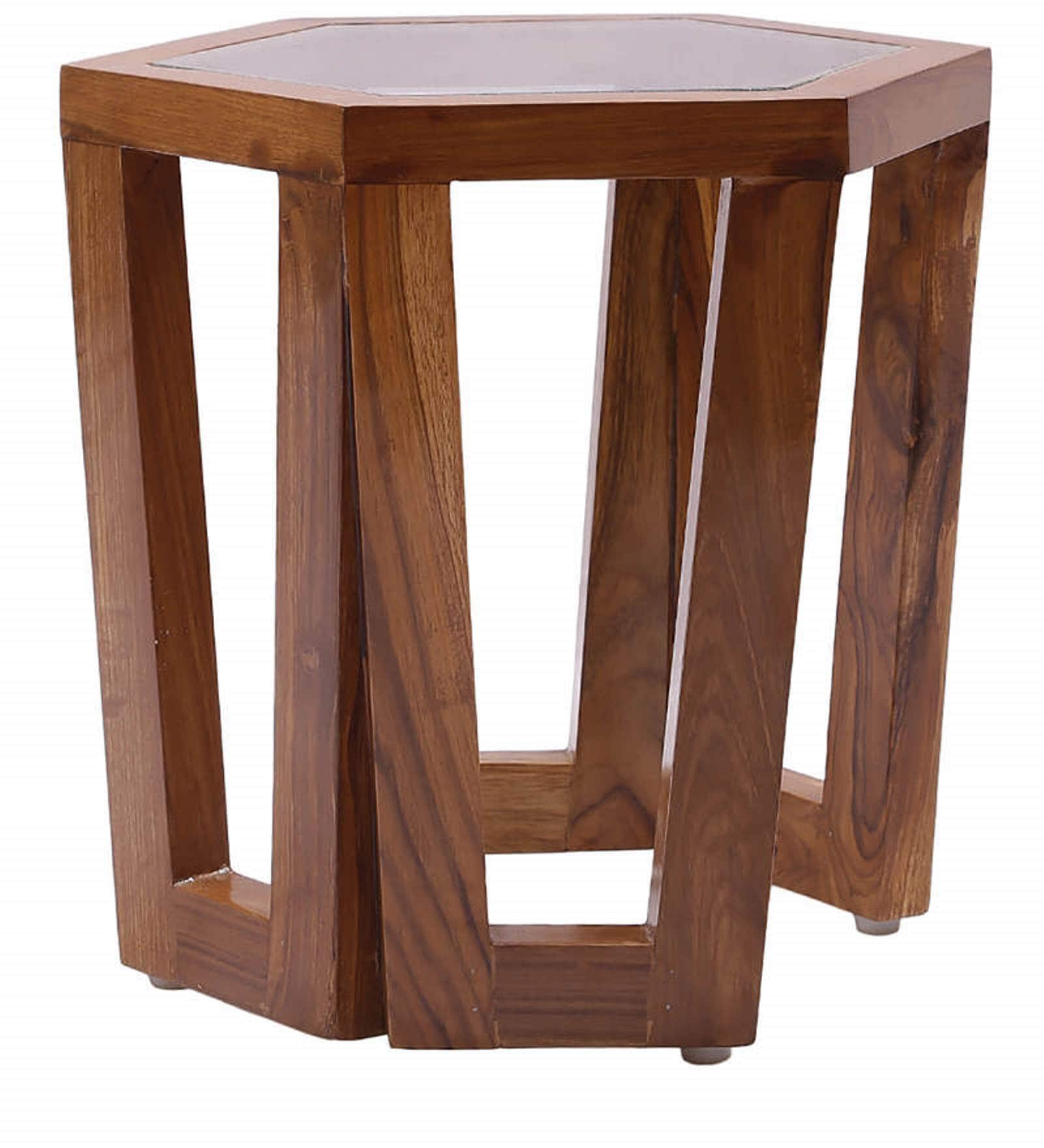 Buy Omak Teak Wood Coffee Table in Natural Teak Finish by Finesse ...