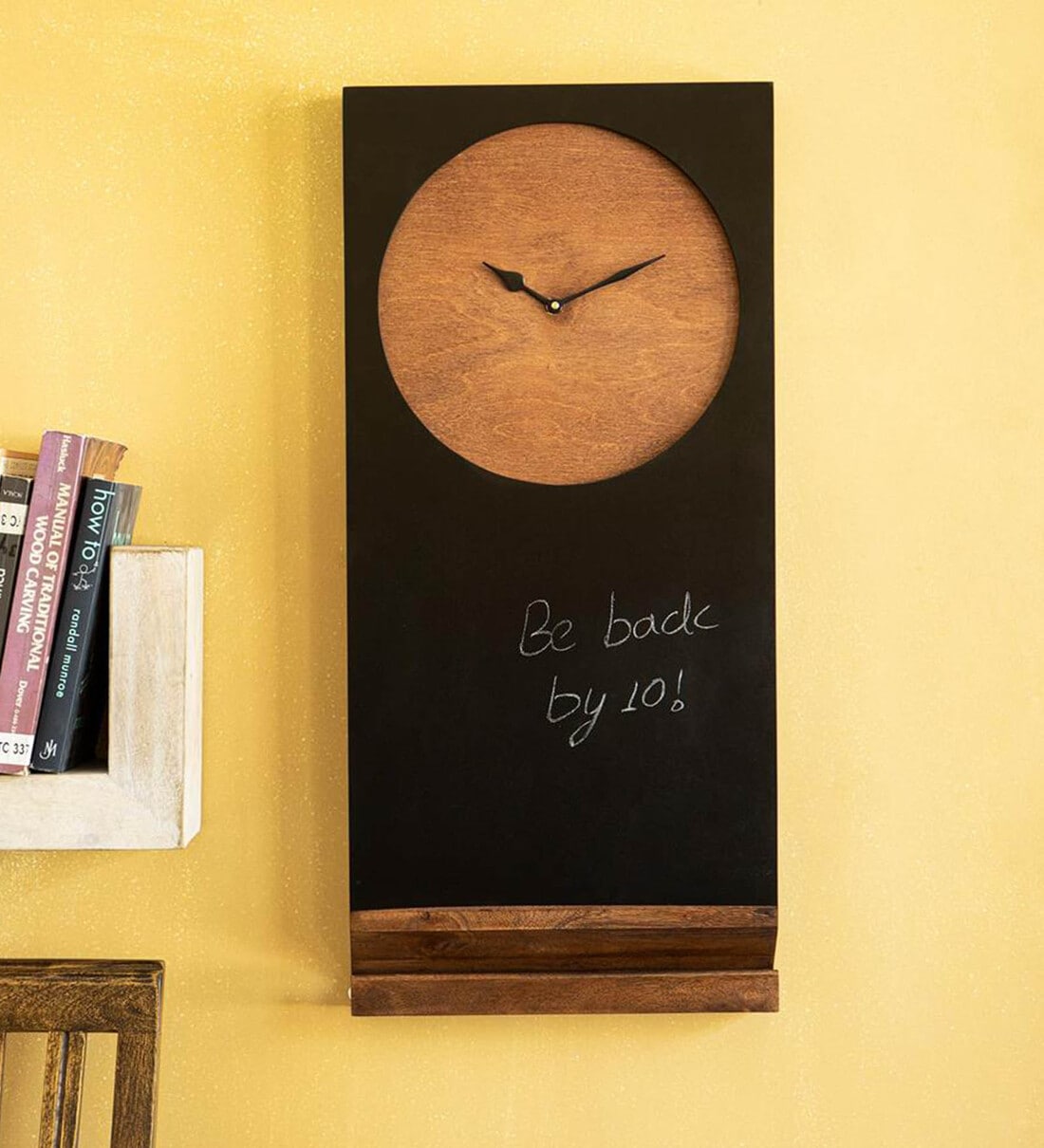 Buy Black Mango Wood On-Time Modern Wall Clock at 30% OFF by Ellementry ...