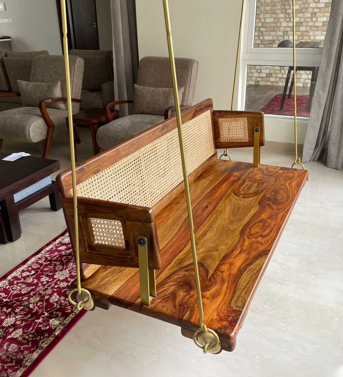 Buy Onjle Solid Wood Swing in Honey Colour by Royal Ambience Online ...