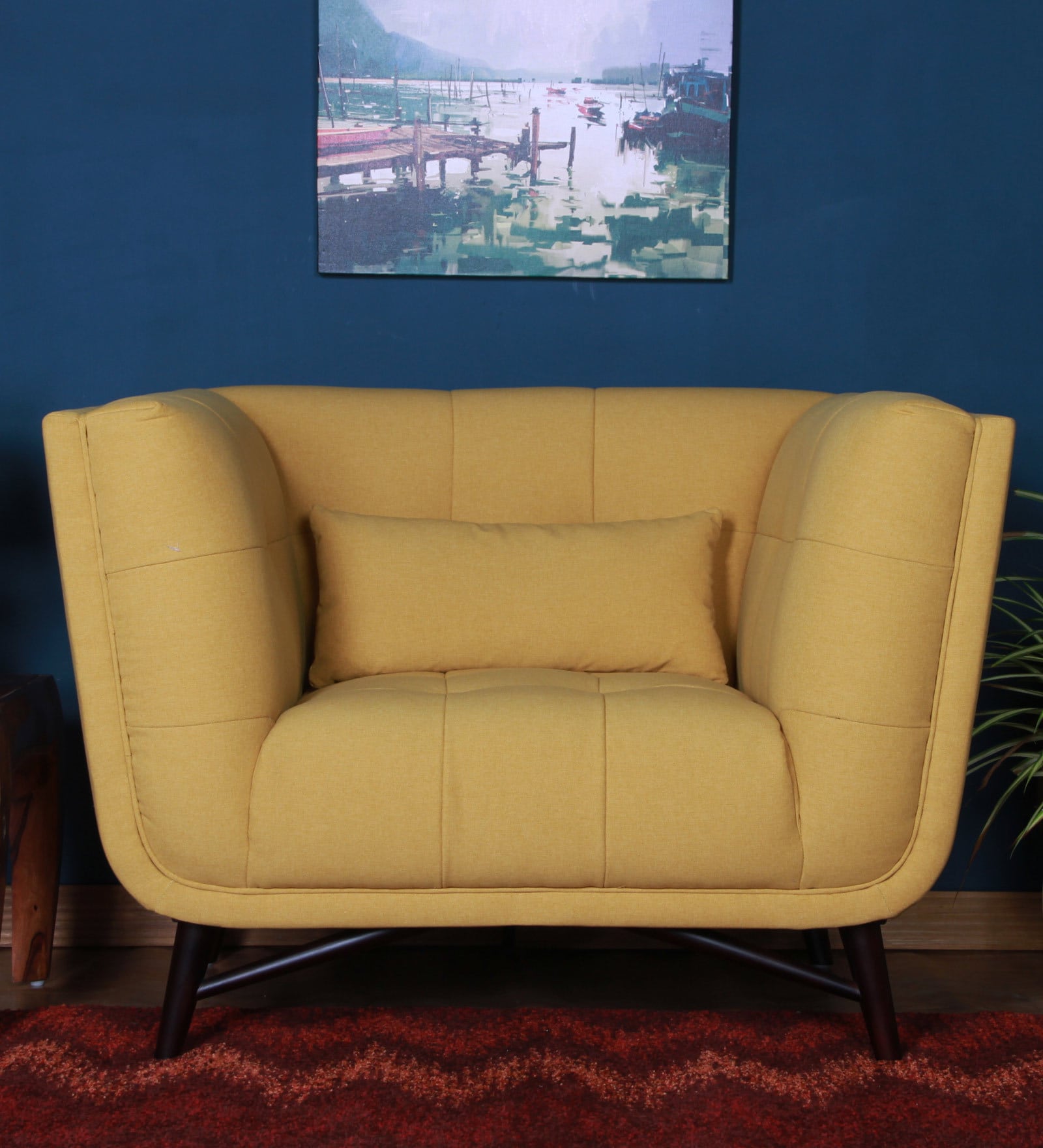 Buy One Seater Sofa in Yellow by Kuka Online - 1 Seater Sofas - 1 ...