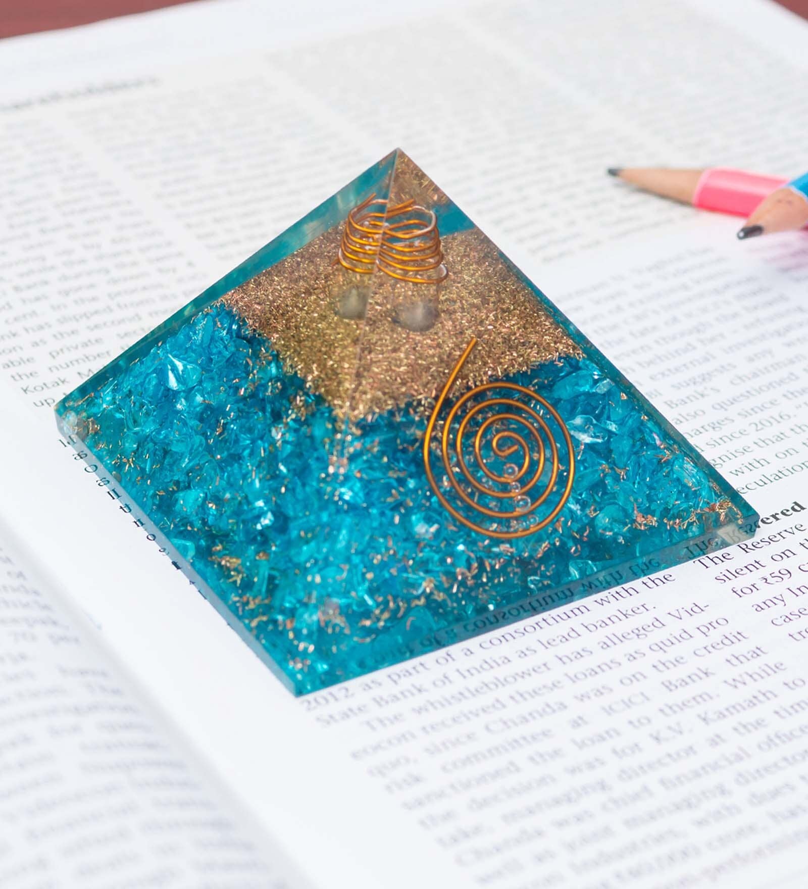 Buy Onyx Orgone Pyramid Prism Stone Table Accent by Golden Peacock at ...