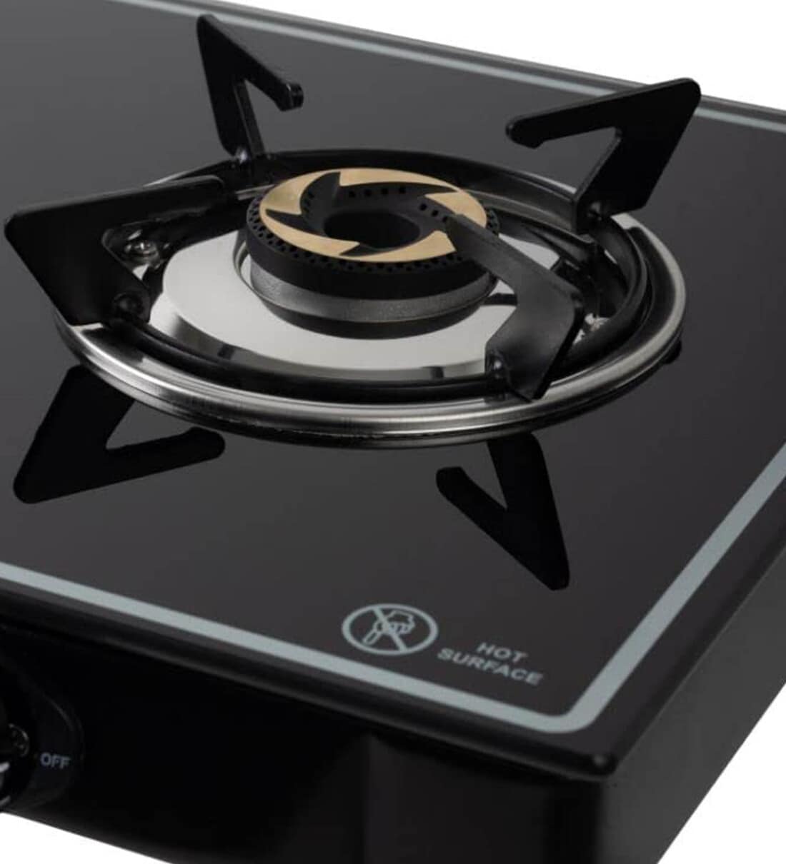 Buy Opal 2 Burner Toughened Glass | Heavy Tornado Brass Burners| Heavy ...