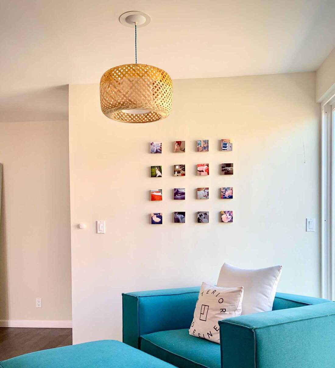 Buy Ruby Opium Blue & Natural Bamboo Hanging Light by Mianzi at 100% ...