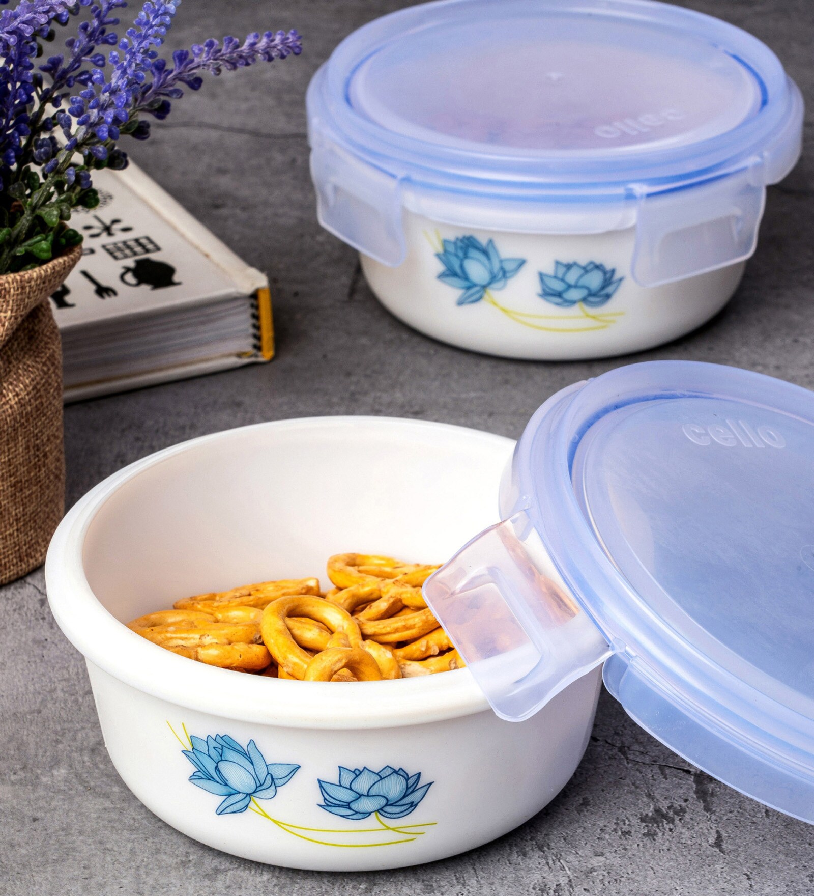 Buy Opal Glass 2pcs Storage Container Set with Lid at 24% OFF by Cello ...