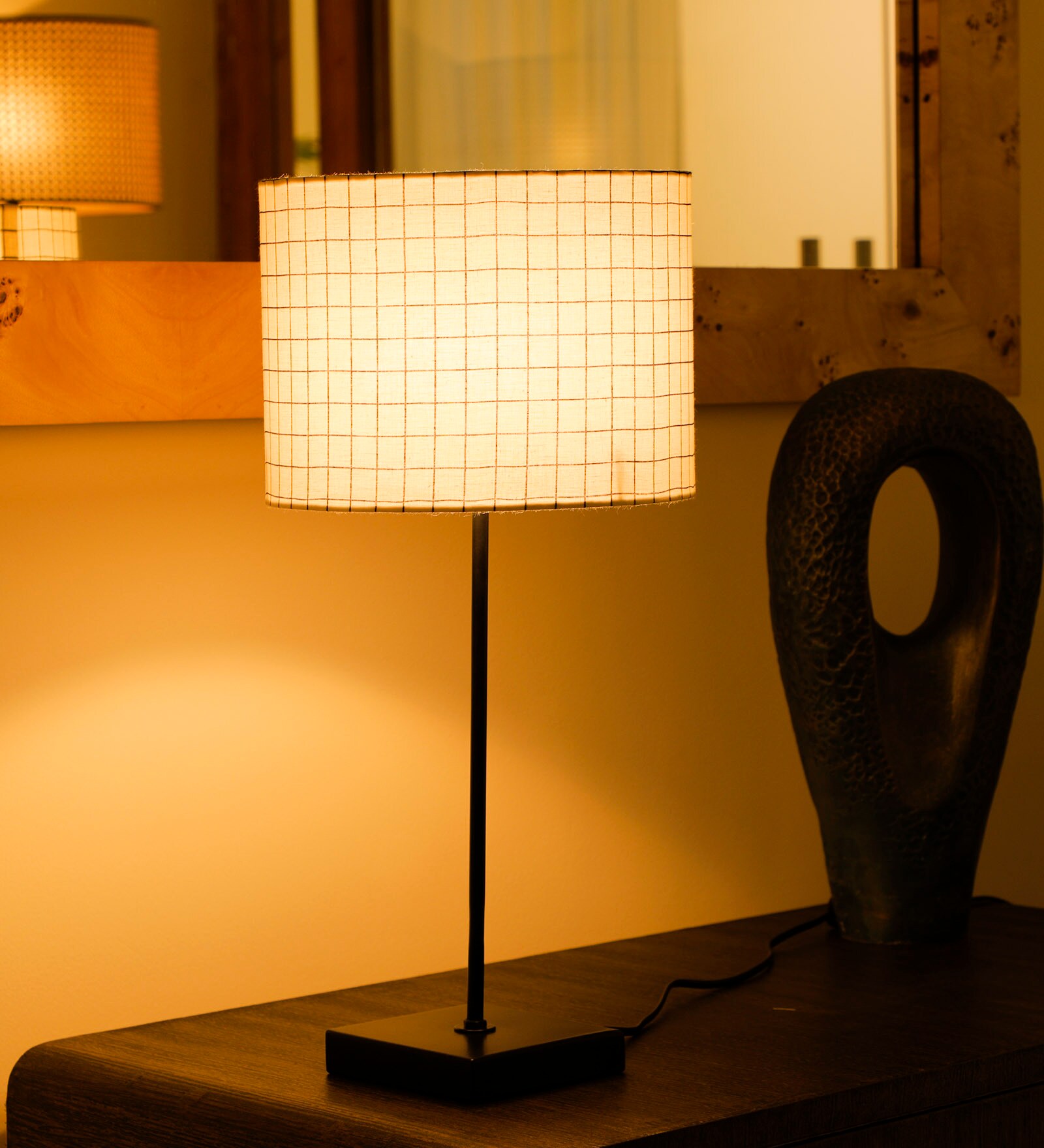 Buy Opal White Cotton Table Lamp at 100% OFF by Home4U | Pepperfry