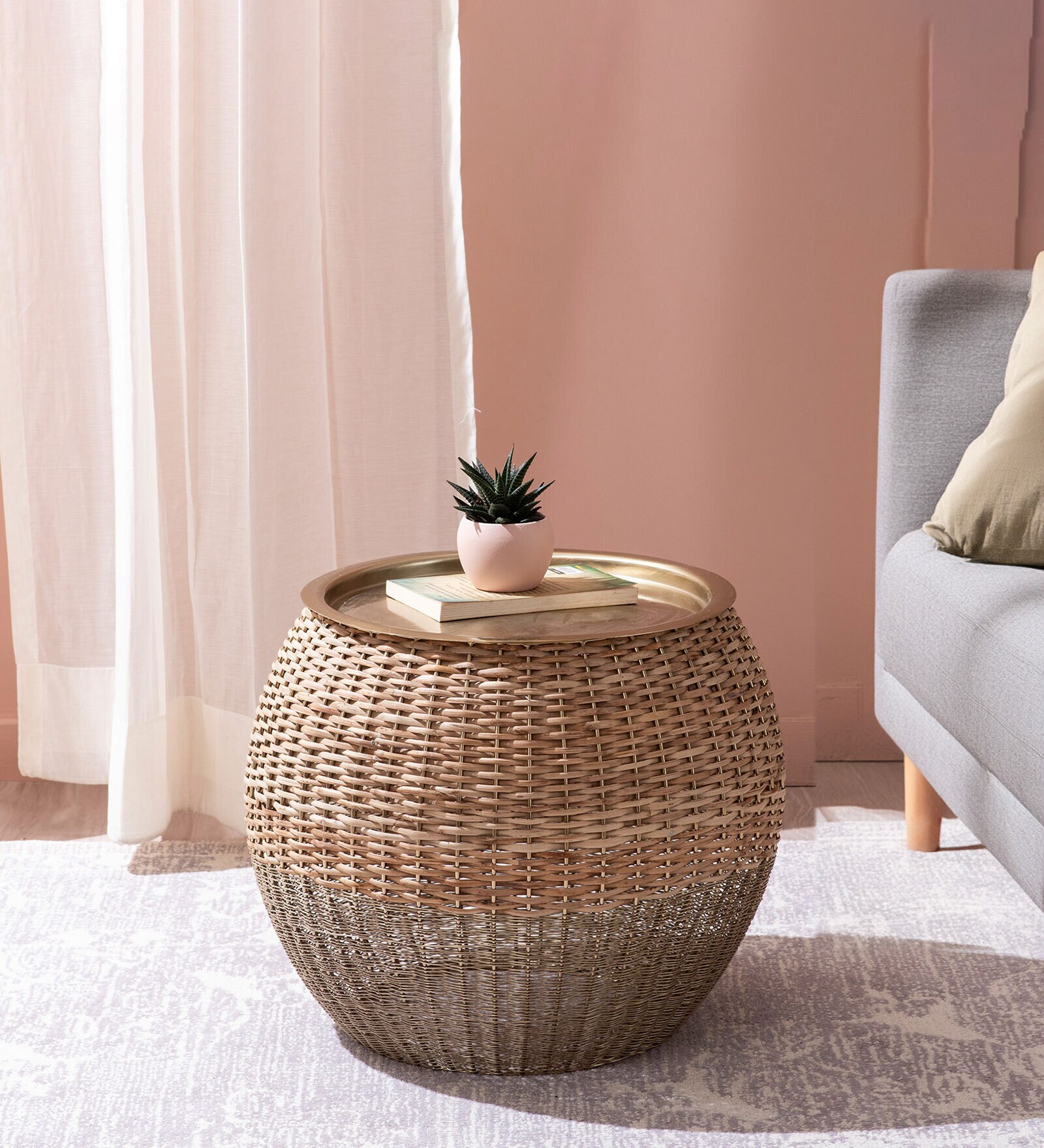 Buy Opulent Wicker End Table at 100% OFF by NestRoots | Pepperfry