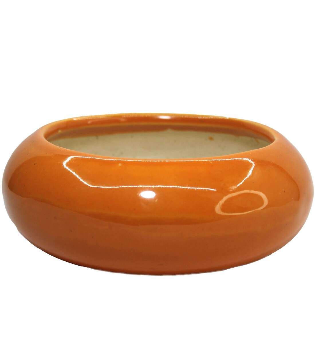 Buy Orange Ceramic Planter By Rethink and revive Online - Desk Pots ...