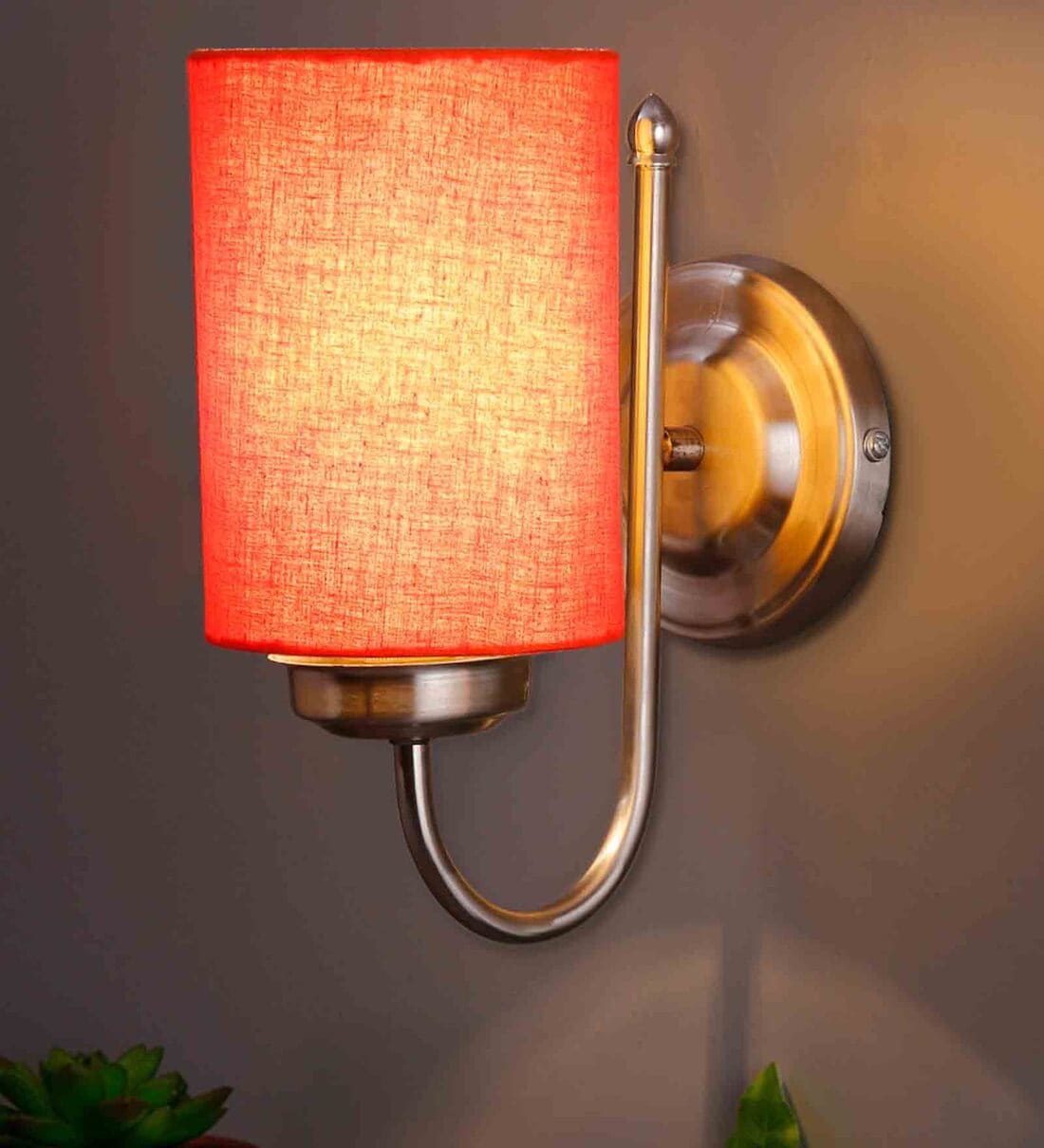 Buy orange cotton wall mounted lamp with Steel Base By New Era at 52% ...