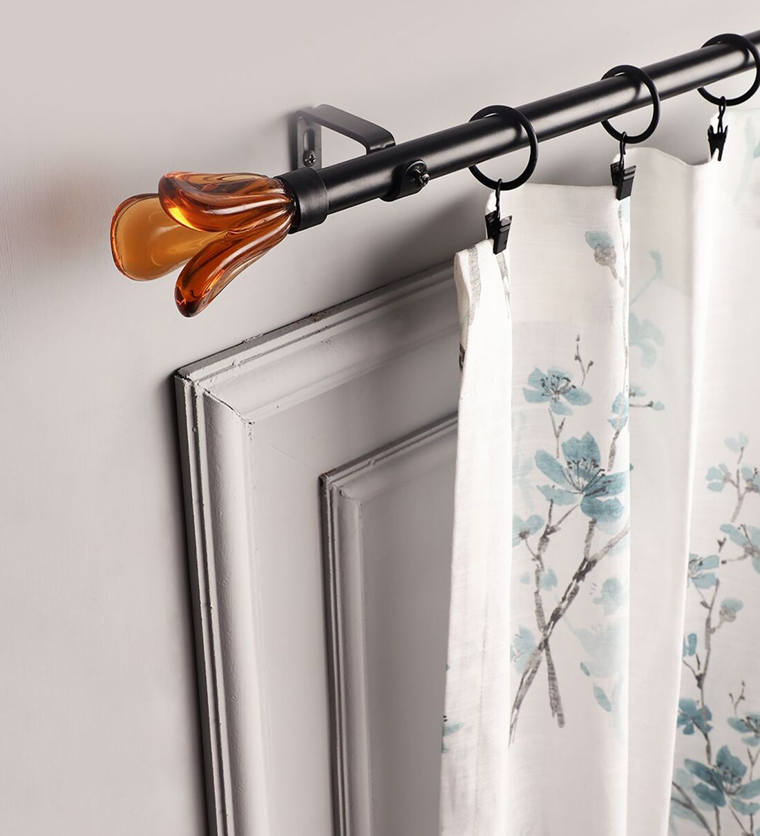 Buy Orange Iron 48 - 88 Inches Expandable Curtain Rod with Accessories ...