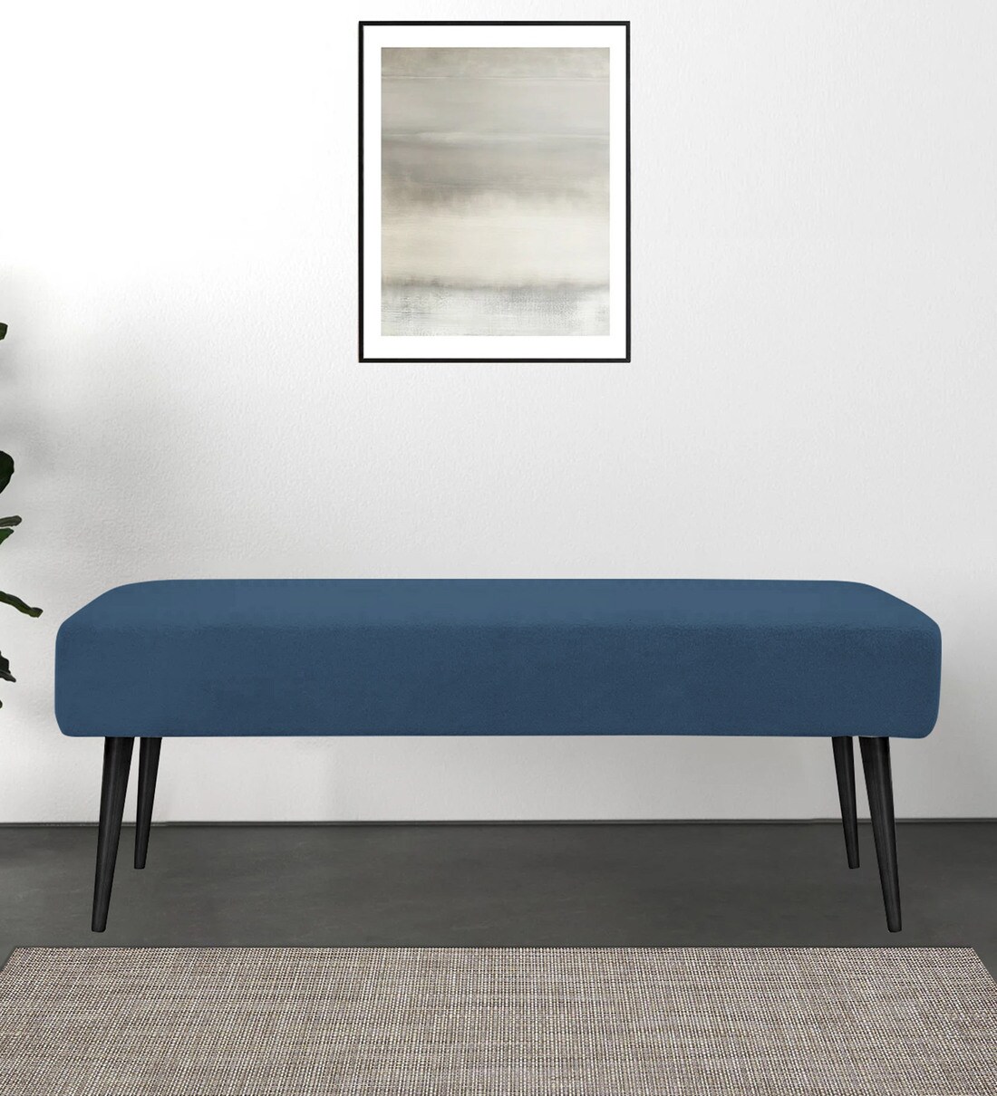 Buy Orbit Fabric Bench in Light Blue Colour at 37% OFF by Febonic | Pepperfry