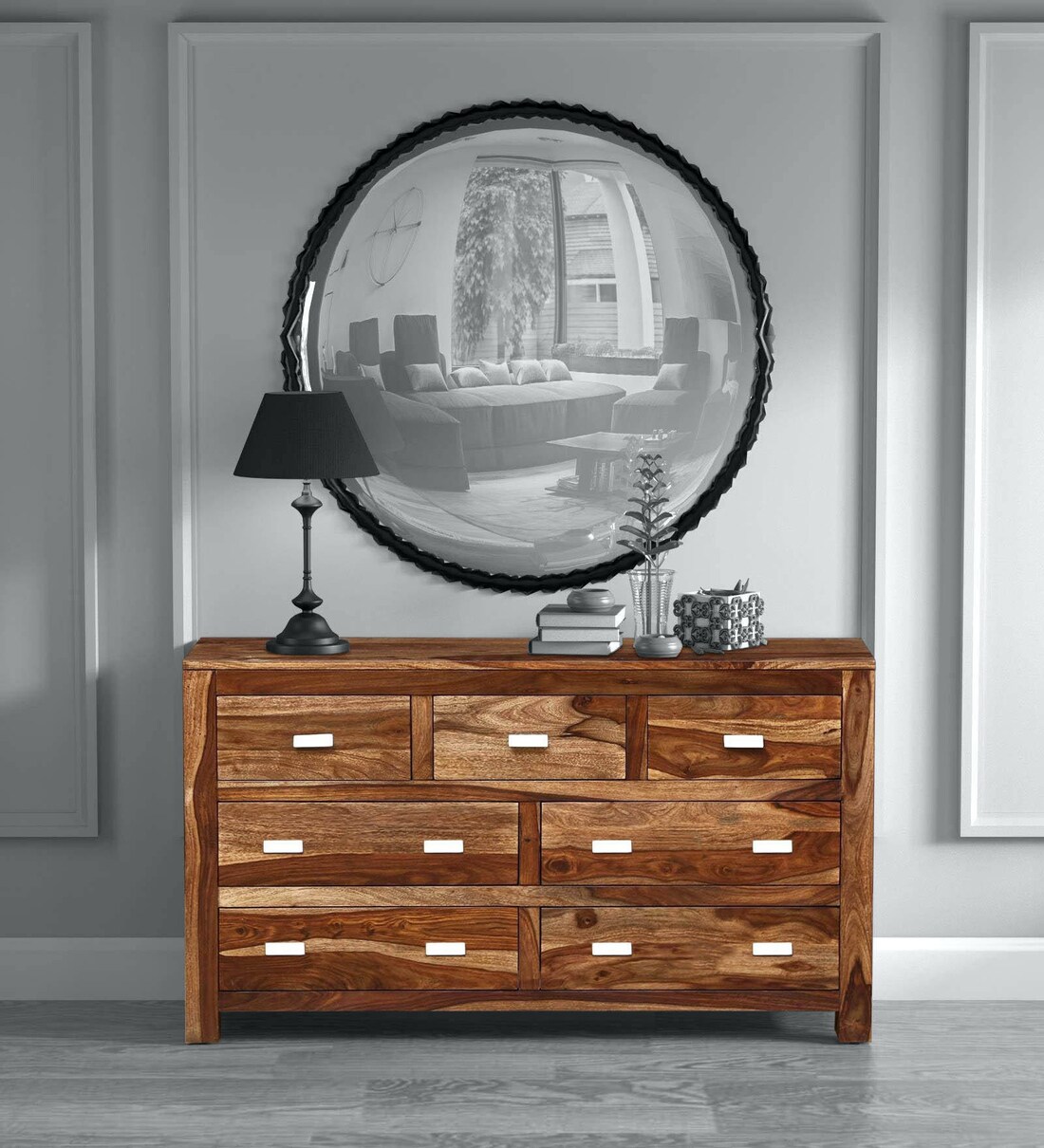 Buy Oriel Sheesham Wood Chest of Drawers in Rustic Teak Finish at 3% ...