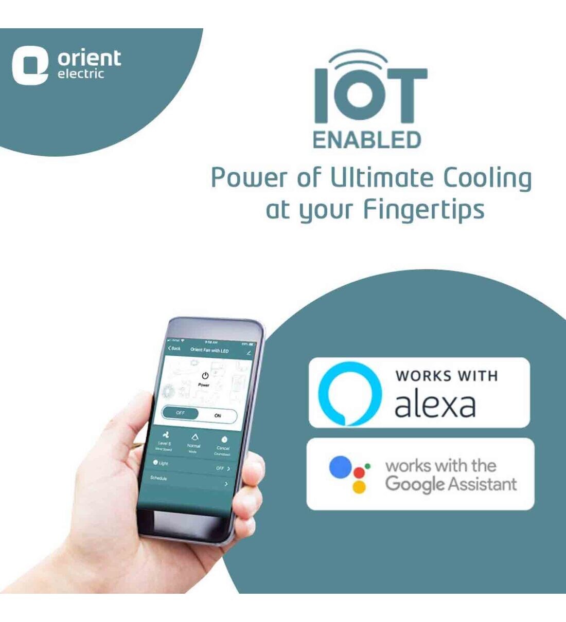 Buy Orient Electric Aeroslim 1200mm BLDC motor Smart Ceiling Fan with ...