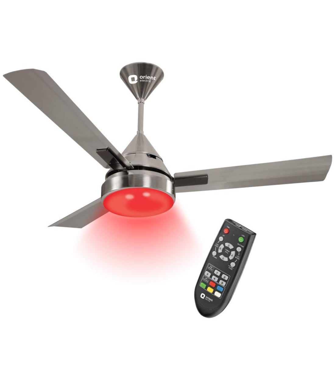 Buy Orient Electric Spectra Under-Light Pewter Finish Ceiling Fan with ...