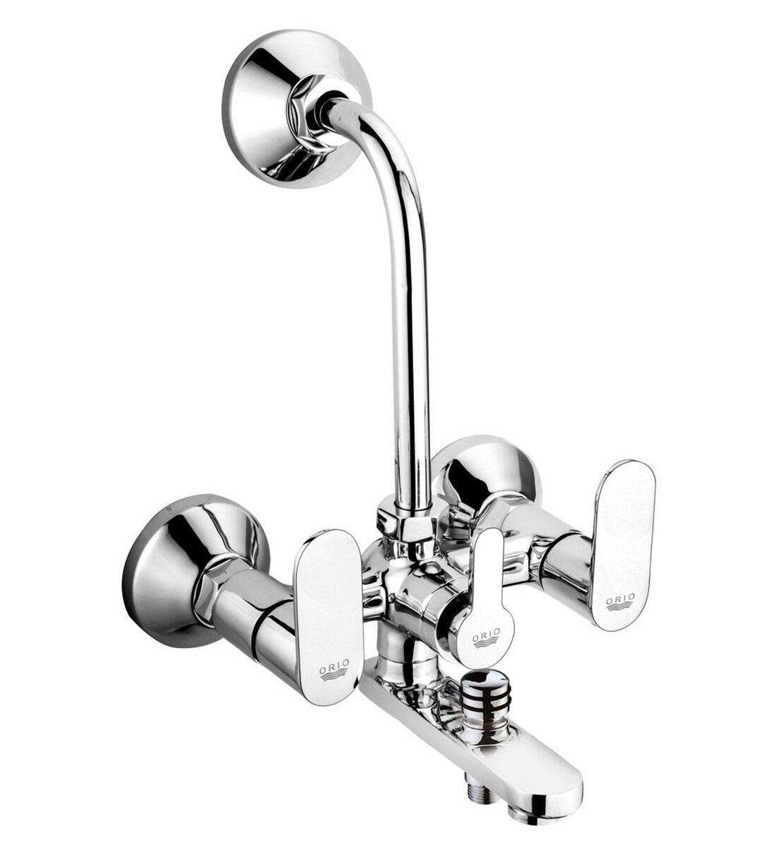 Buy Brass Silver Single Lever Bath Mixer (L: 11, W: 6, H: 2 Inches) by ...