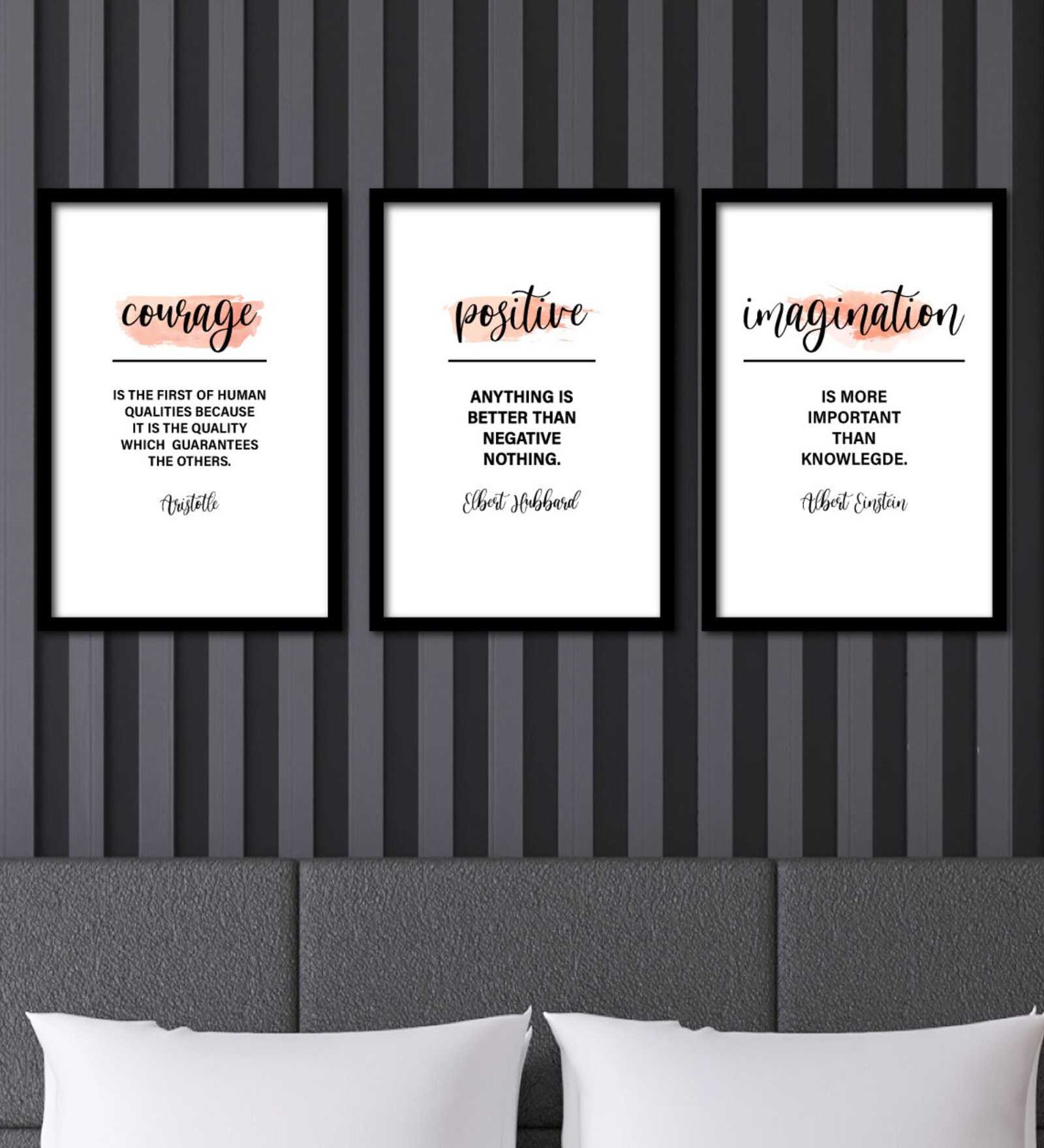 Buy Orange & White Lead Your Way- Imagination Art Print Set Of 3 By ...