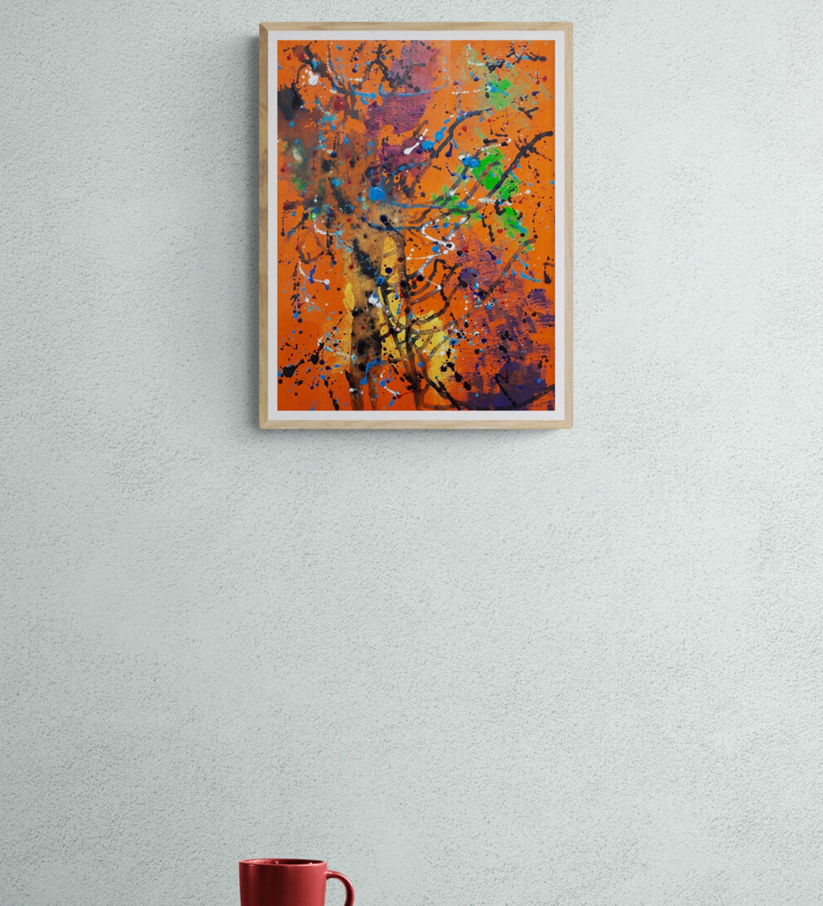 Buy Orange Clutter Handmade Acrylic Paint On Canvas Unframed at 10% OFF ...