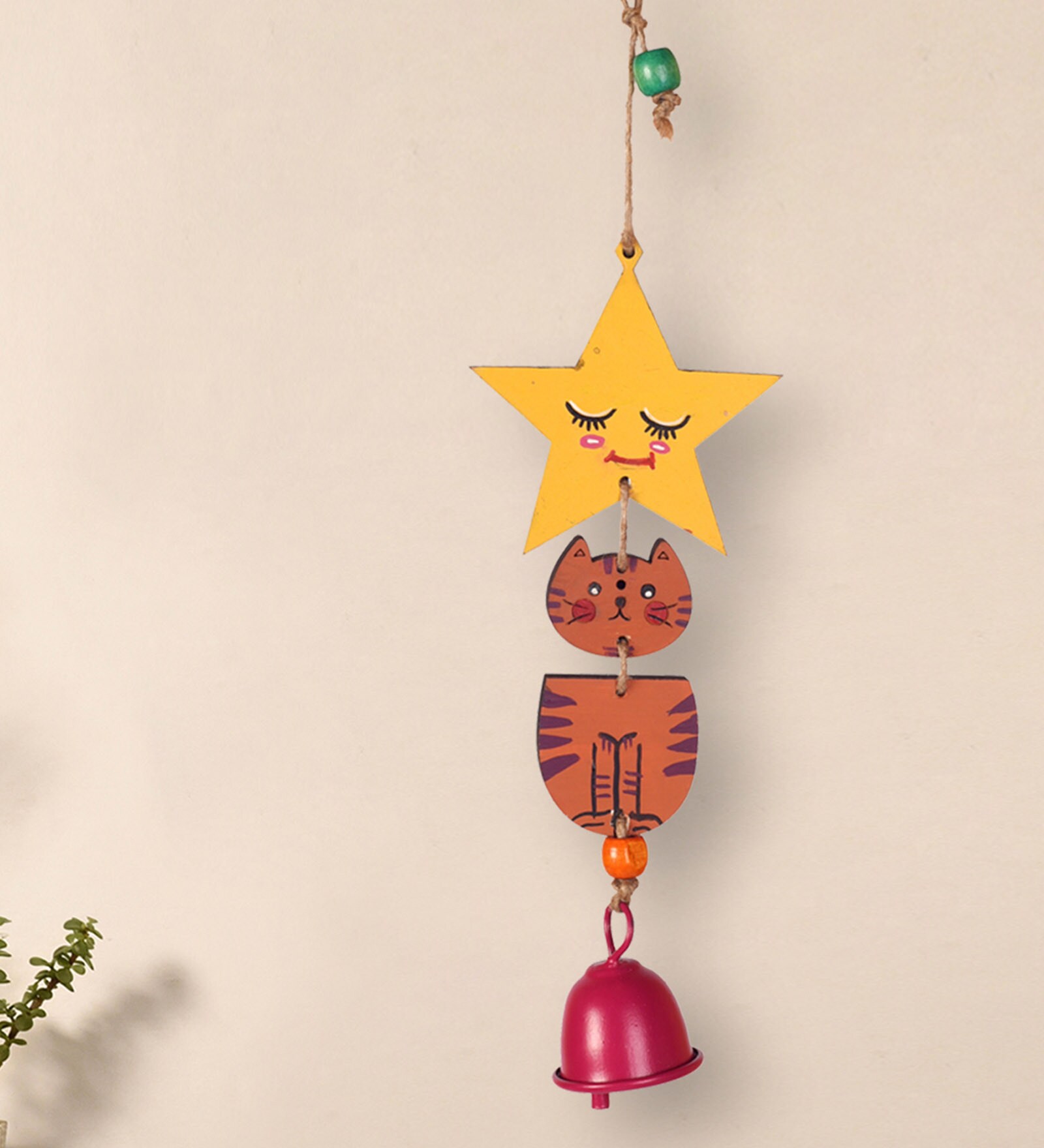 Buy Orange Kitty Multicolour Wood & Metal Wind Chime at 30% OFF by ...