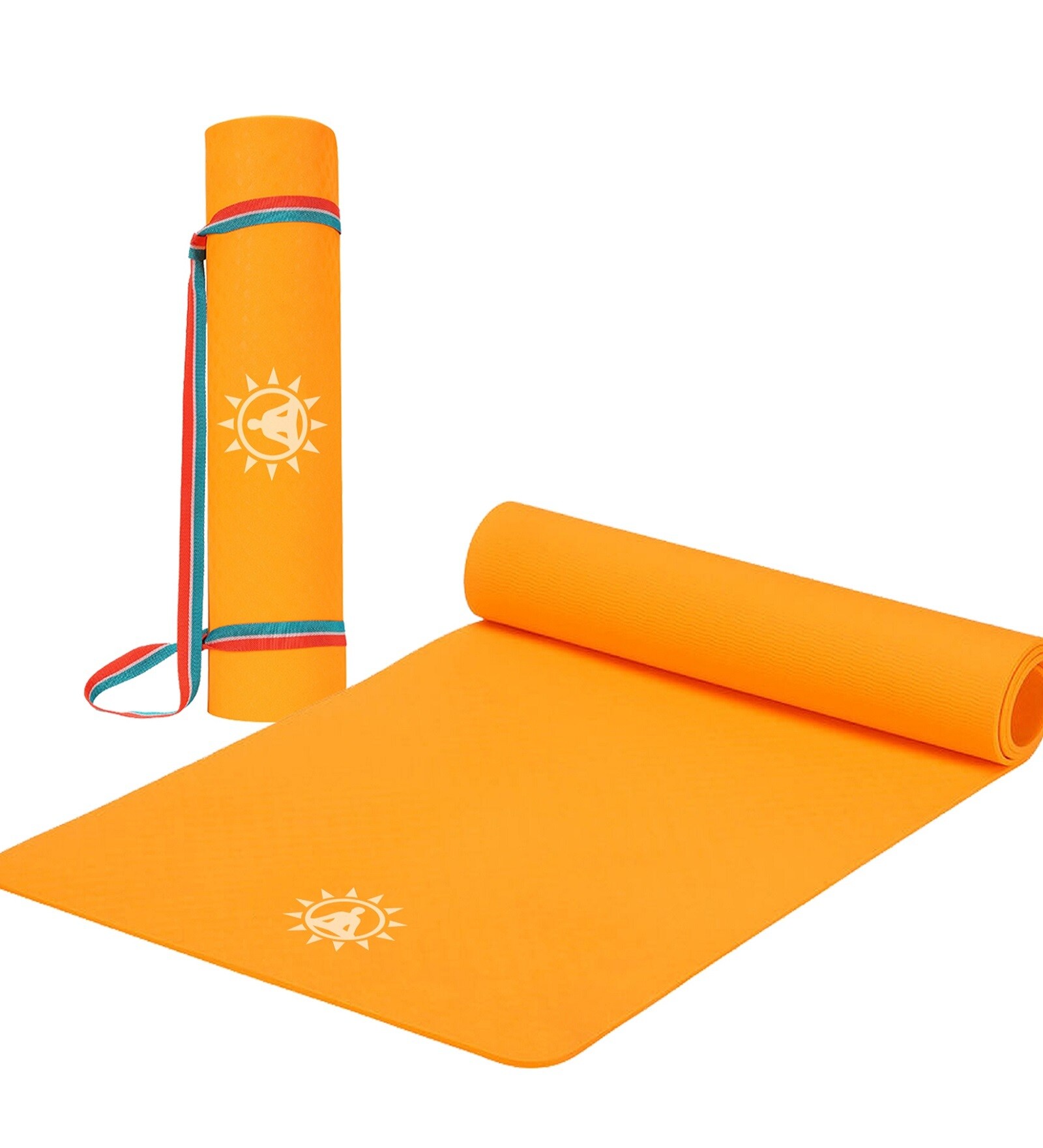 Buy Orange Polyester Foldable Anti Skid 6 ftx2 ft Yoga Mat at 55% OFF ...