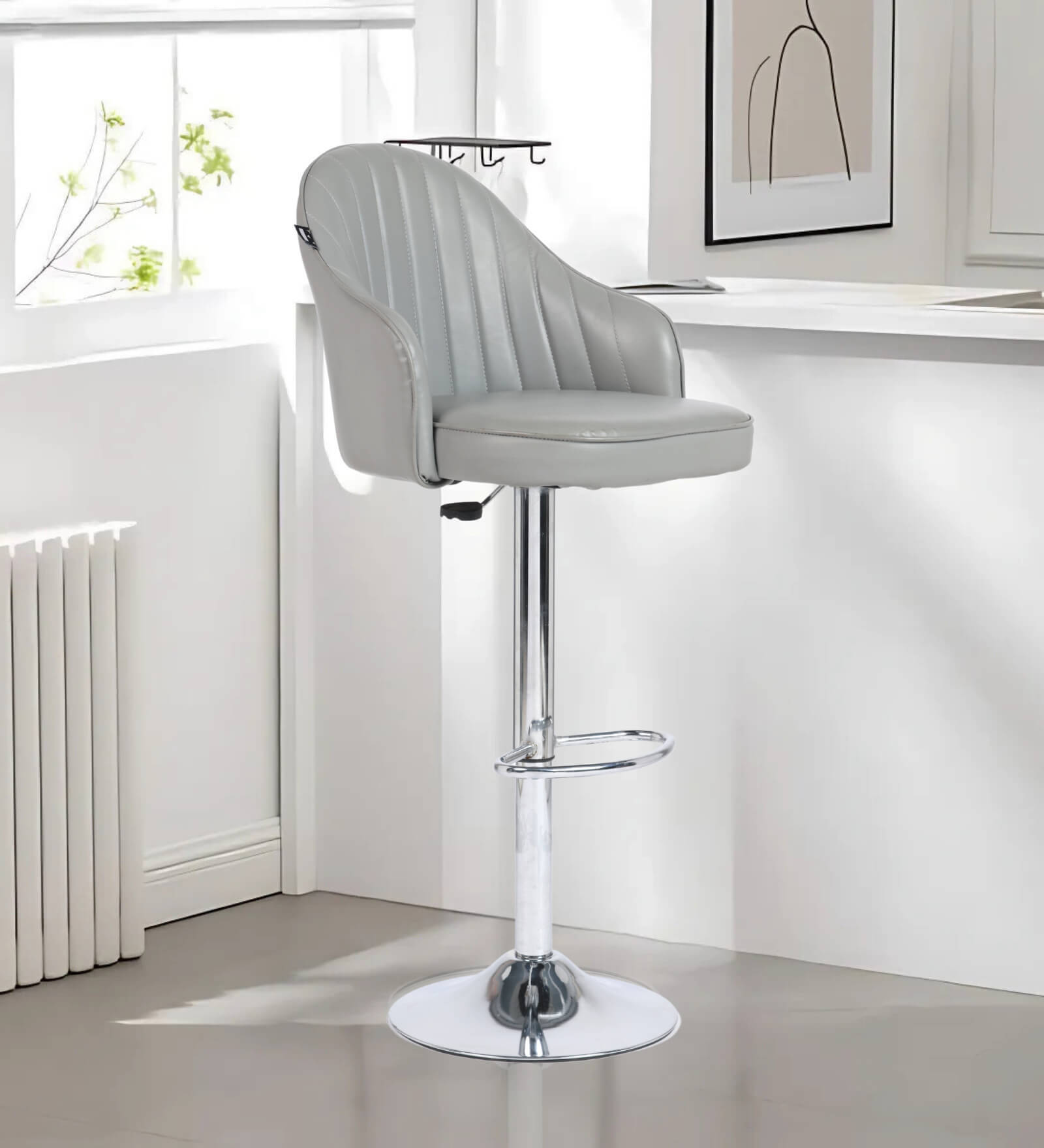 Buy Orbit Solid Steel Bar and Counter Stool Grey at 27% OFF by Ettorez | Pepperfry