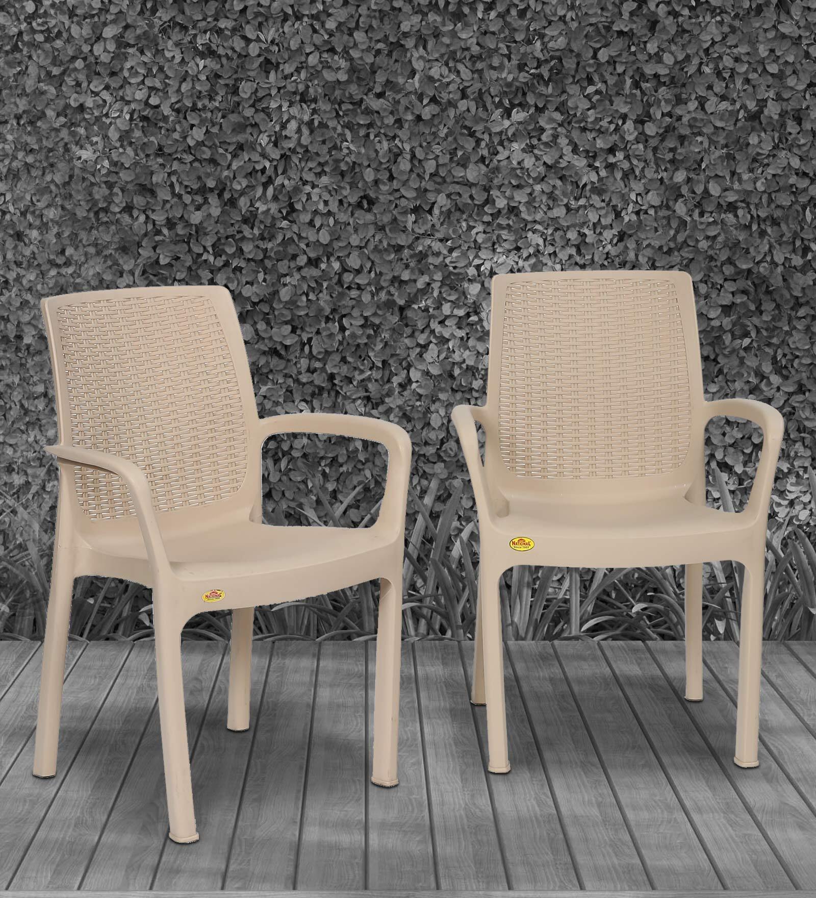 Buy Orca Plastic Plastic Chair in Beige Colour (Set Of 2) at 15% OFF by ...