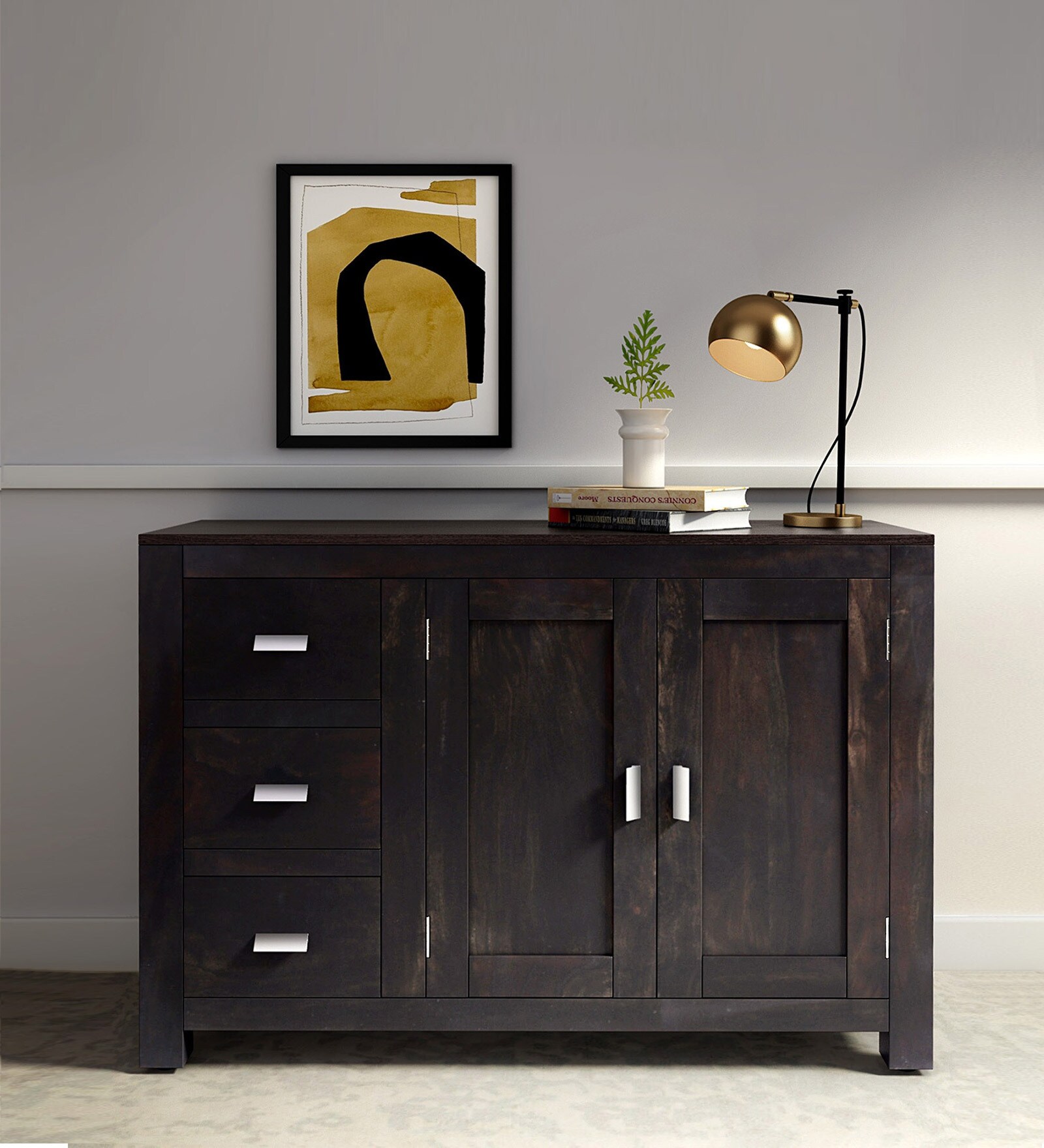 Buy Oriel Sheesham Wood Sideboard In Warm Chestnut Finish at 35% OFF by ...