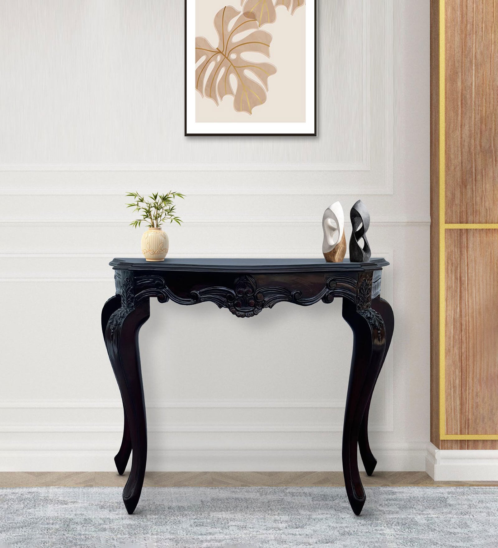 Buy Oriental Console Table In Dark Walnut Finish at 29% OFF by Usha ...