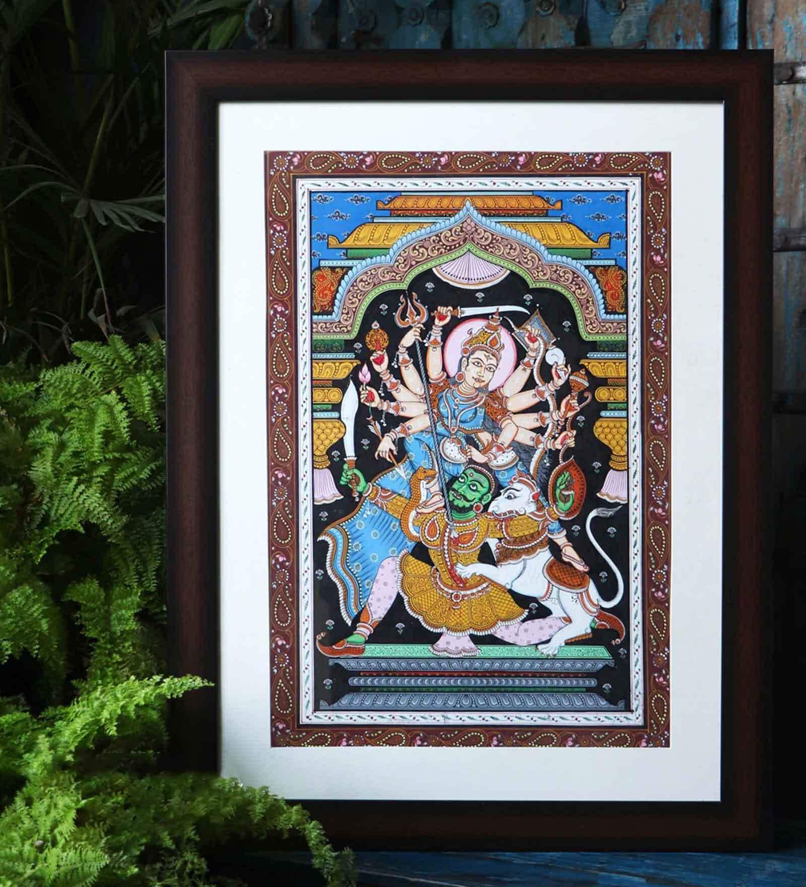 Buy Original Patachitra Durga Painting at 30% OFF by Yellow Verandah ...