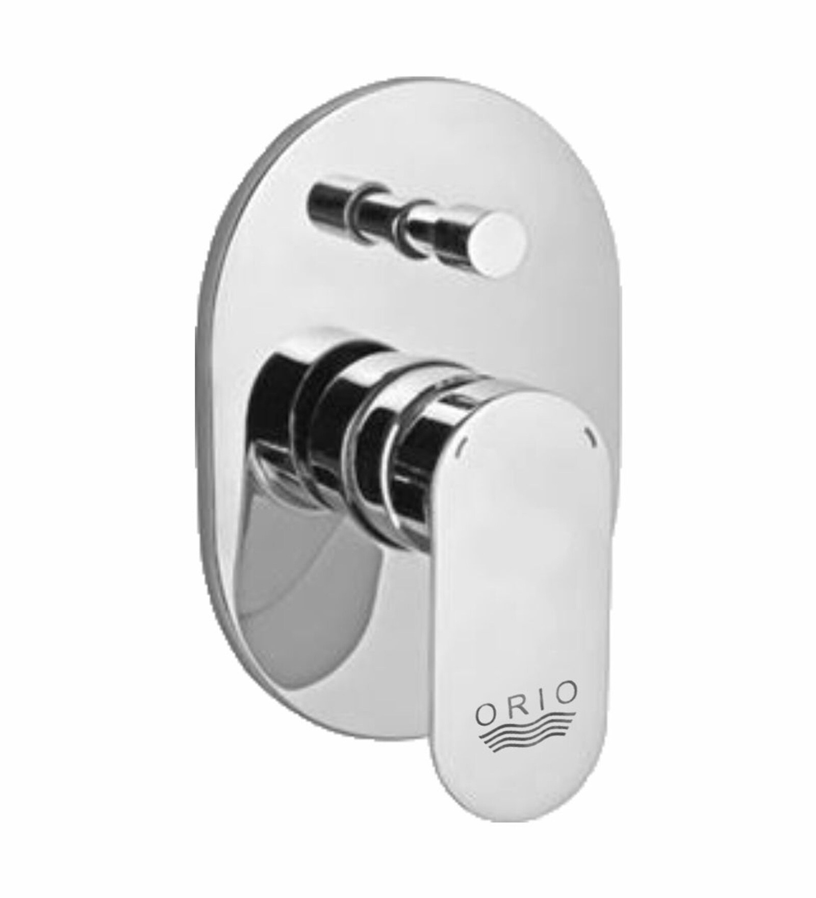 Buy Brass Chrome Plated Single Lever Concealed Shower Diverter (L: 11 ...