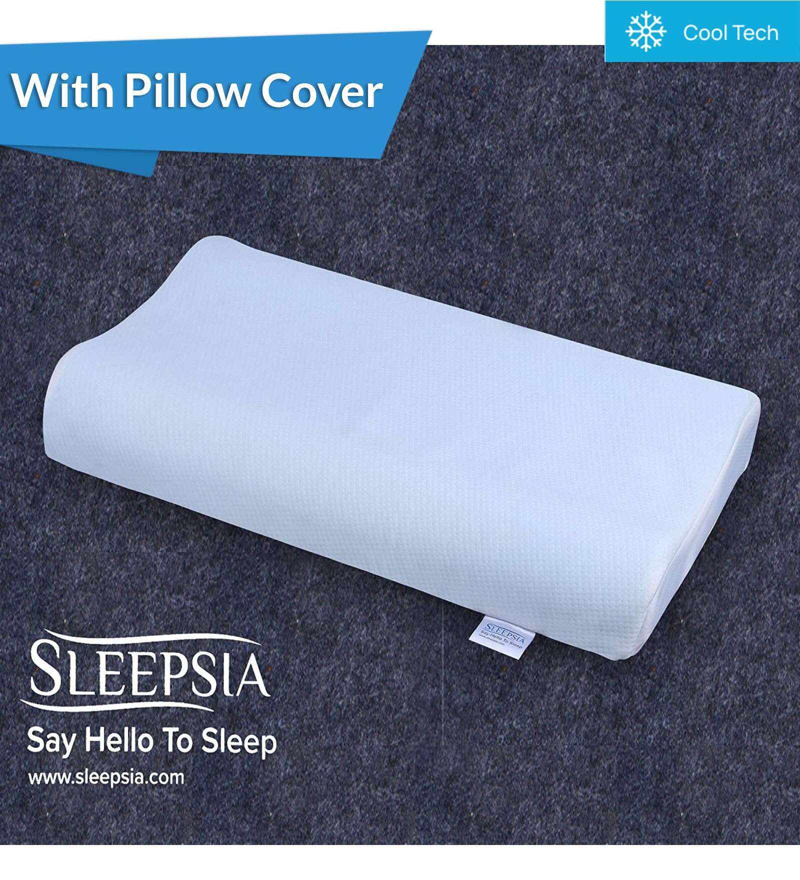 Buy Orthopedic Cool Gel Infused Memory Foam 21 x 14 Inch Pillow at 34% OFF by Sleepsia | Pepperfry