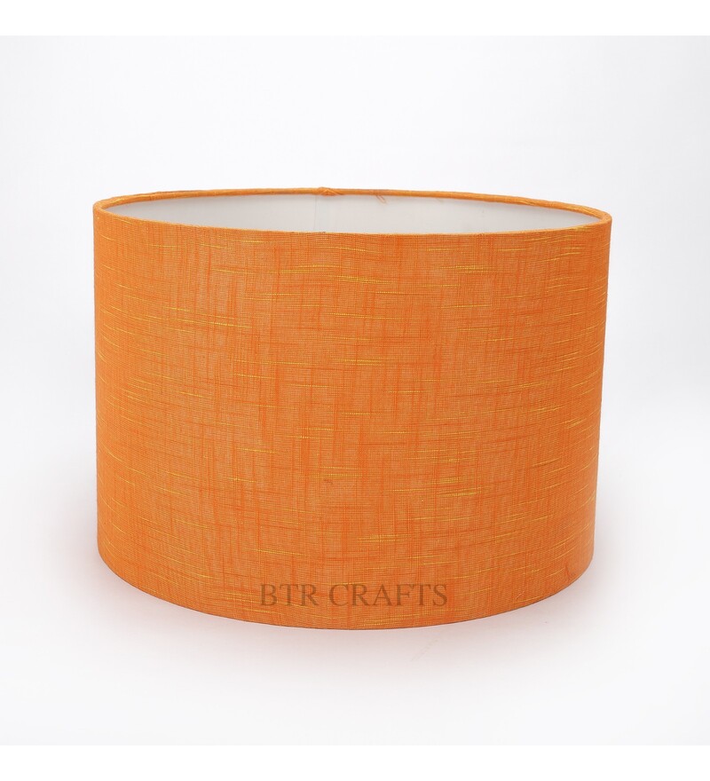 Buy Orange Texture Cotton Fabric Shade Lamp Shade By Btr Crafts Online ...