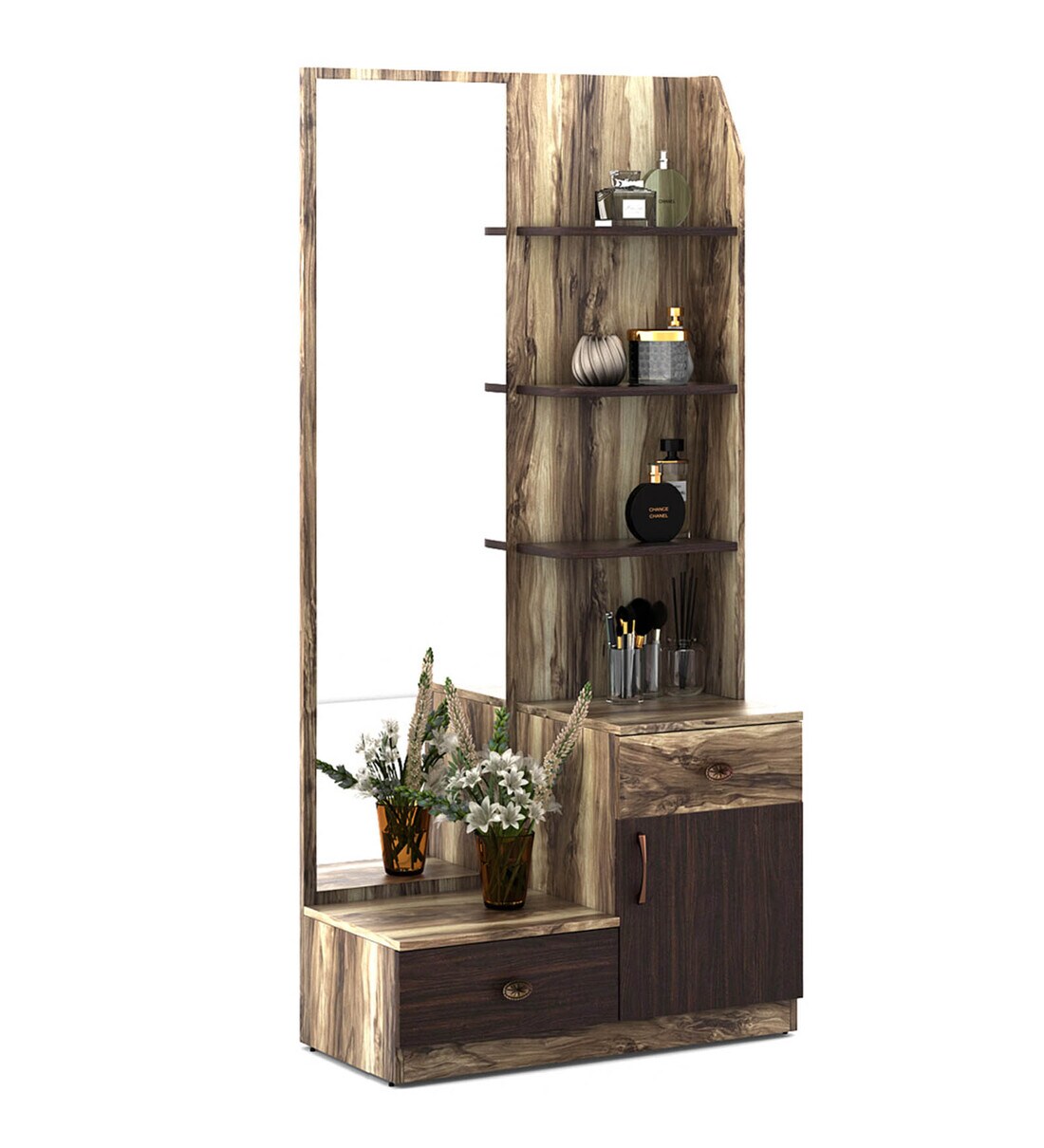 Buy Oscar Dressing Table in Choco Walnut Finish by A GLOBIA CREATIONS ...